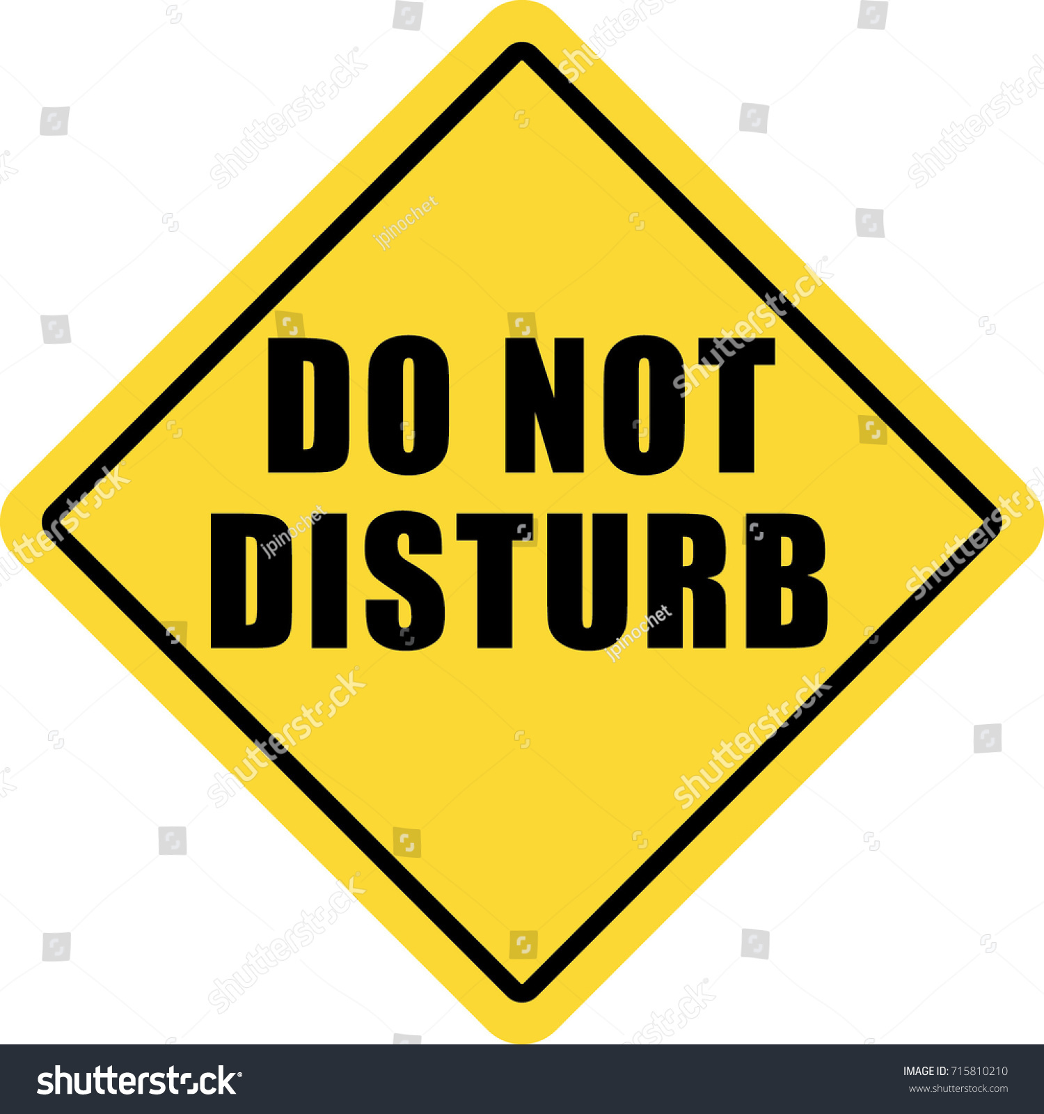 Do Not Disturb Warning Sign Stock Vector Royalty Free 715810210