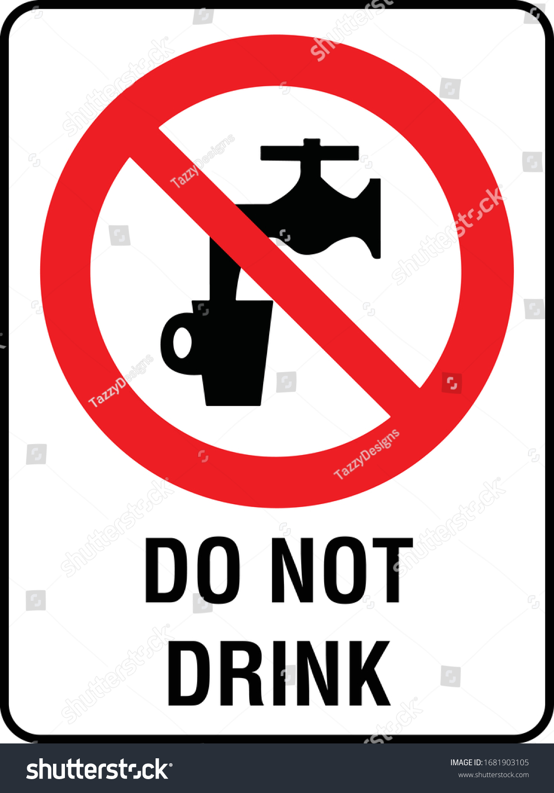 Do Not Drink Polluted Water Stock Vector (Royalty Free) 1681903105