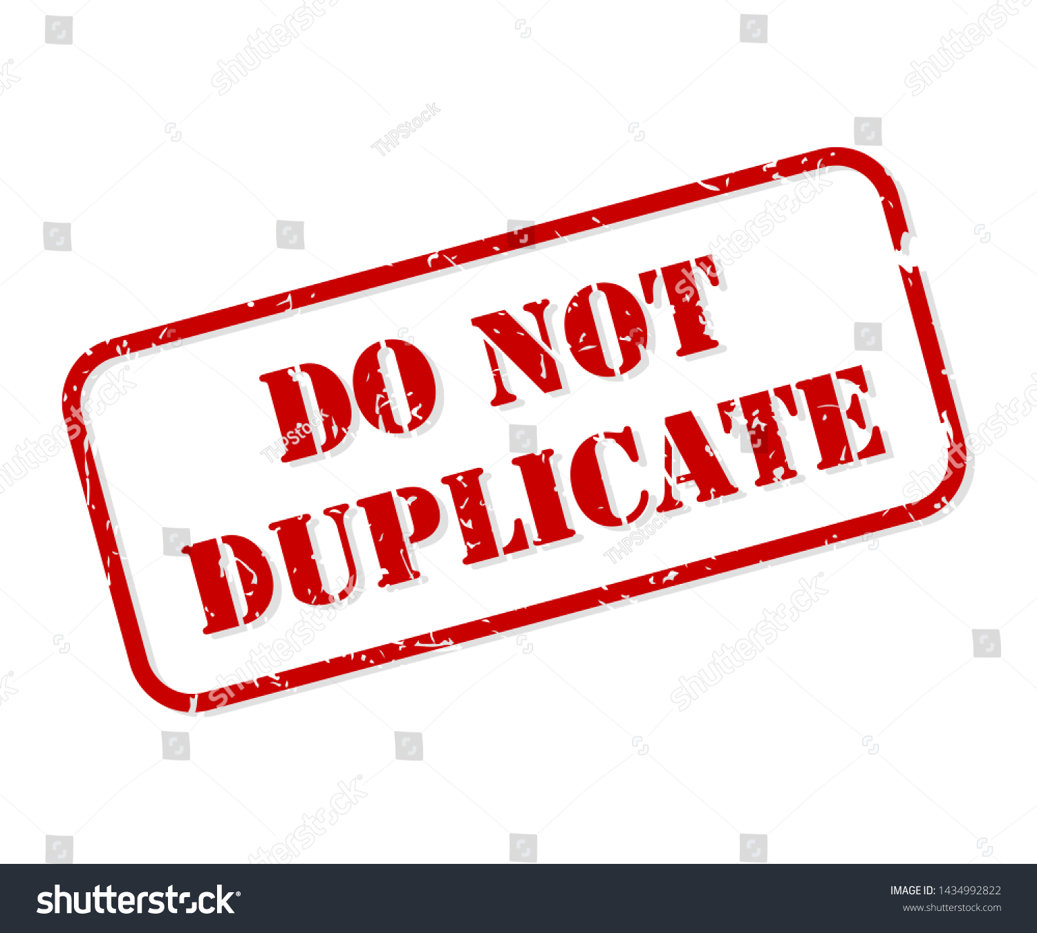 Do Not Duplicate Red Rubber Stamp: vector de stock (libre de regalías ...