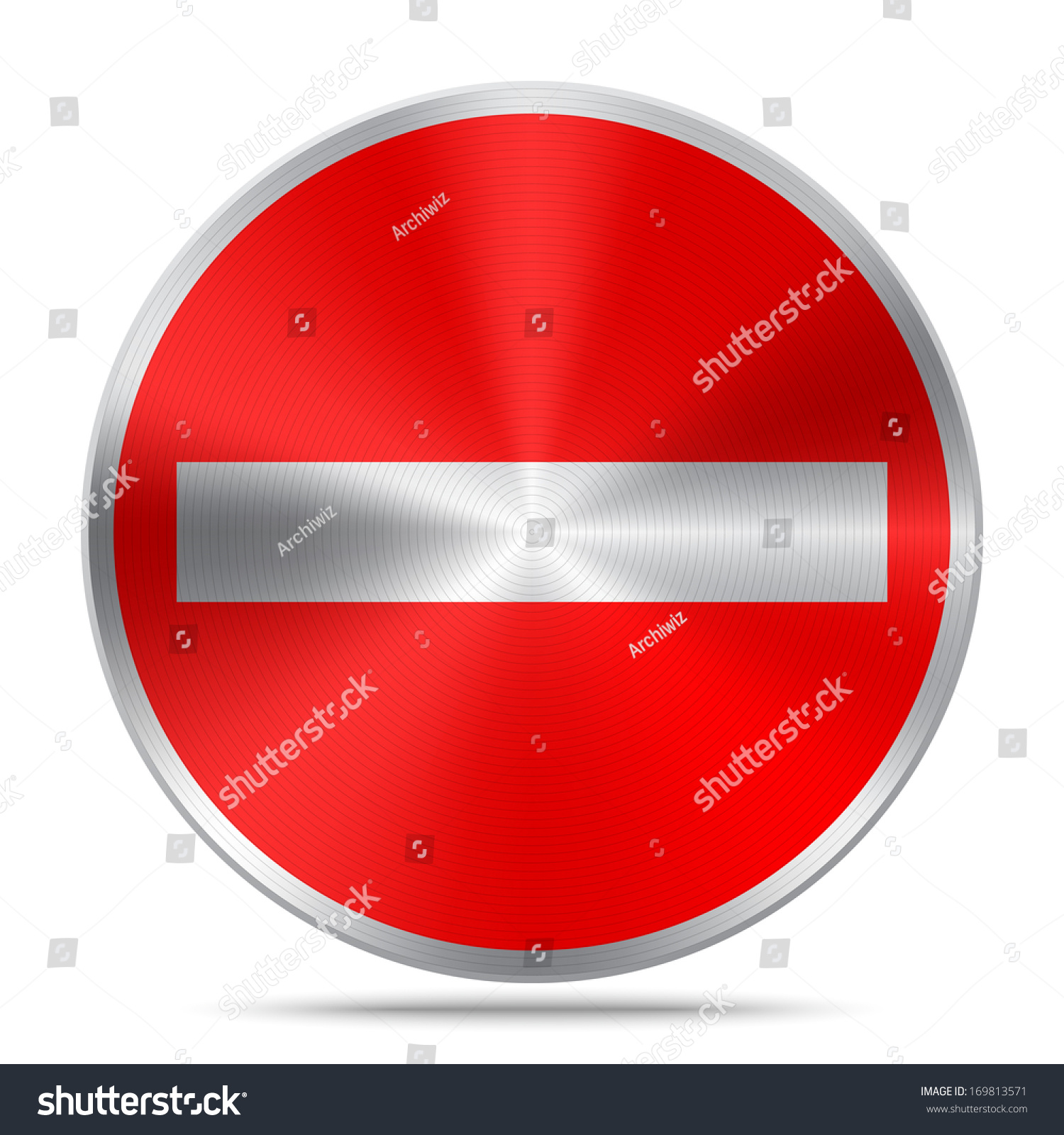 Do Not Enter Prohibit Traffic Sign Stock Vector (Royalty Free) 169813571