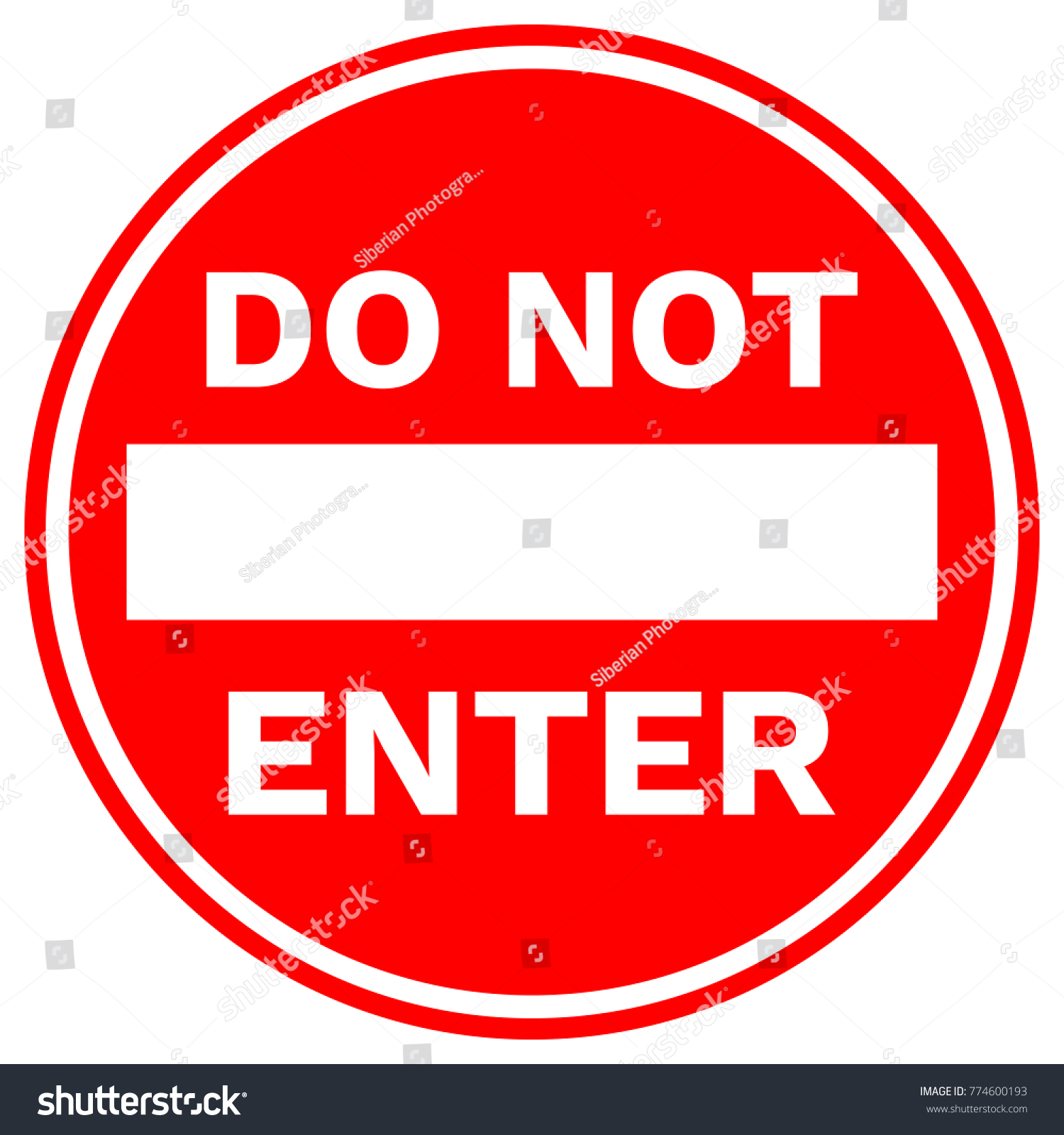 Do Not Enter Sign Red Circle Stock Vector (Royalty Free) 774600193 ...