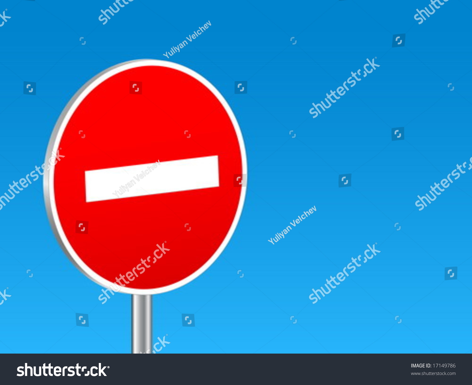 Do Not Enter Sign On Blue Stock Vector (Royalty Free) 17149786 ...