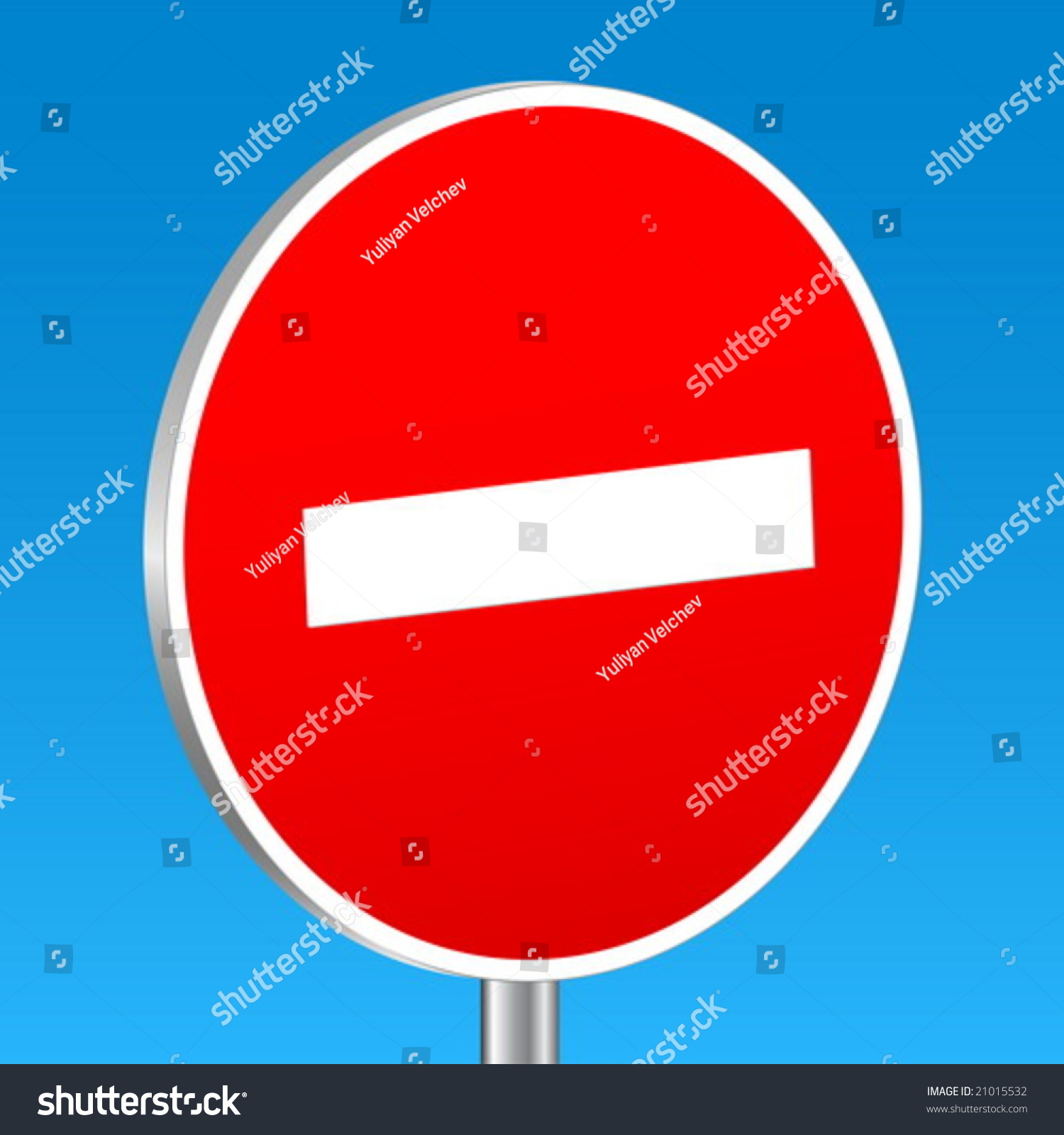Do Not Enter Sign On Blue Stock Vector (Royalty Free) 21015532 ...