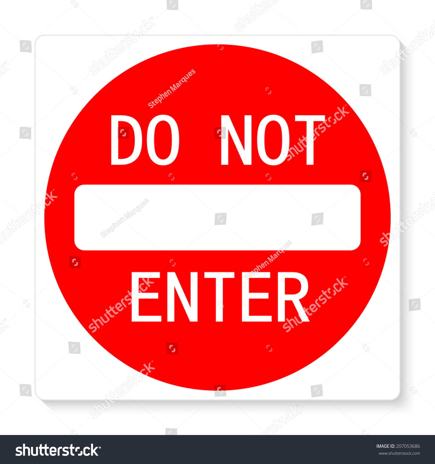 Do Not Enter Vector Illustration Sign Stock Vector (Royalty Free) 207053686