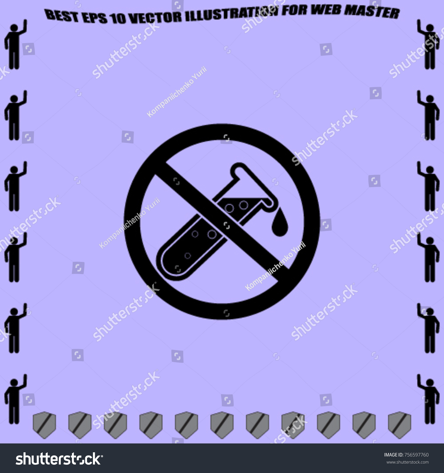 Do Not Experiment Fluids Vector Icon Stock Vector (Royalty Free) 756597760