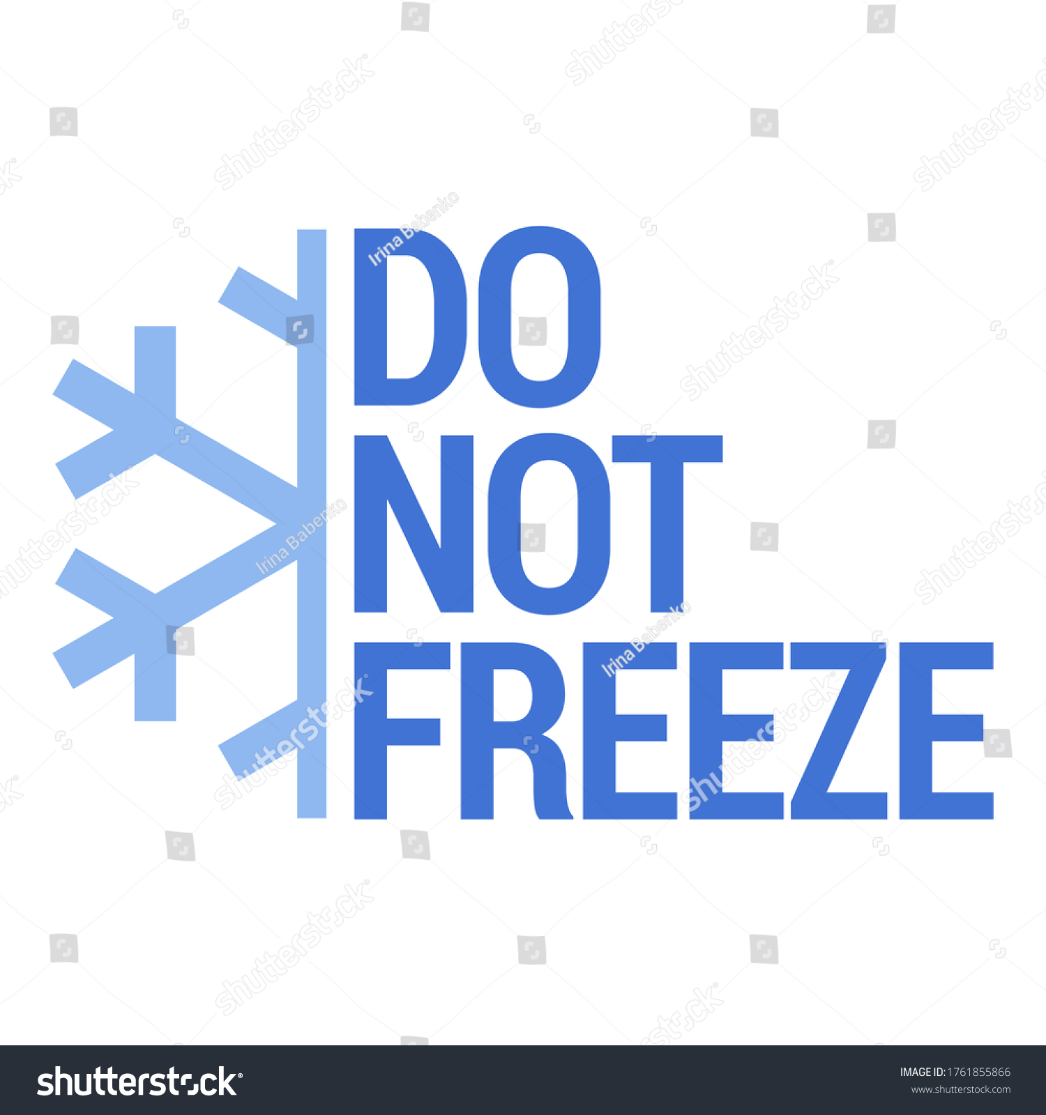 Do Not Freeze Food Package Label Stock Vector (Royalty Free) 1761855866