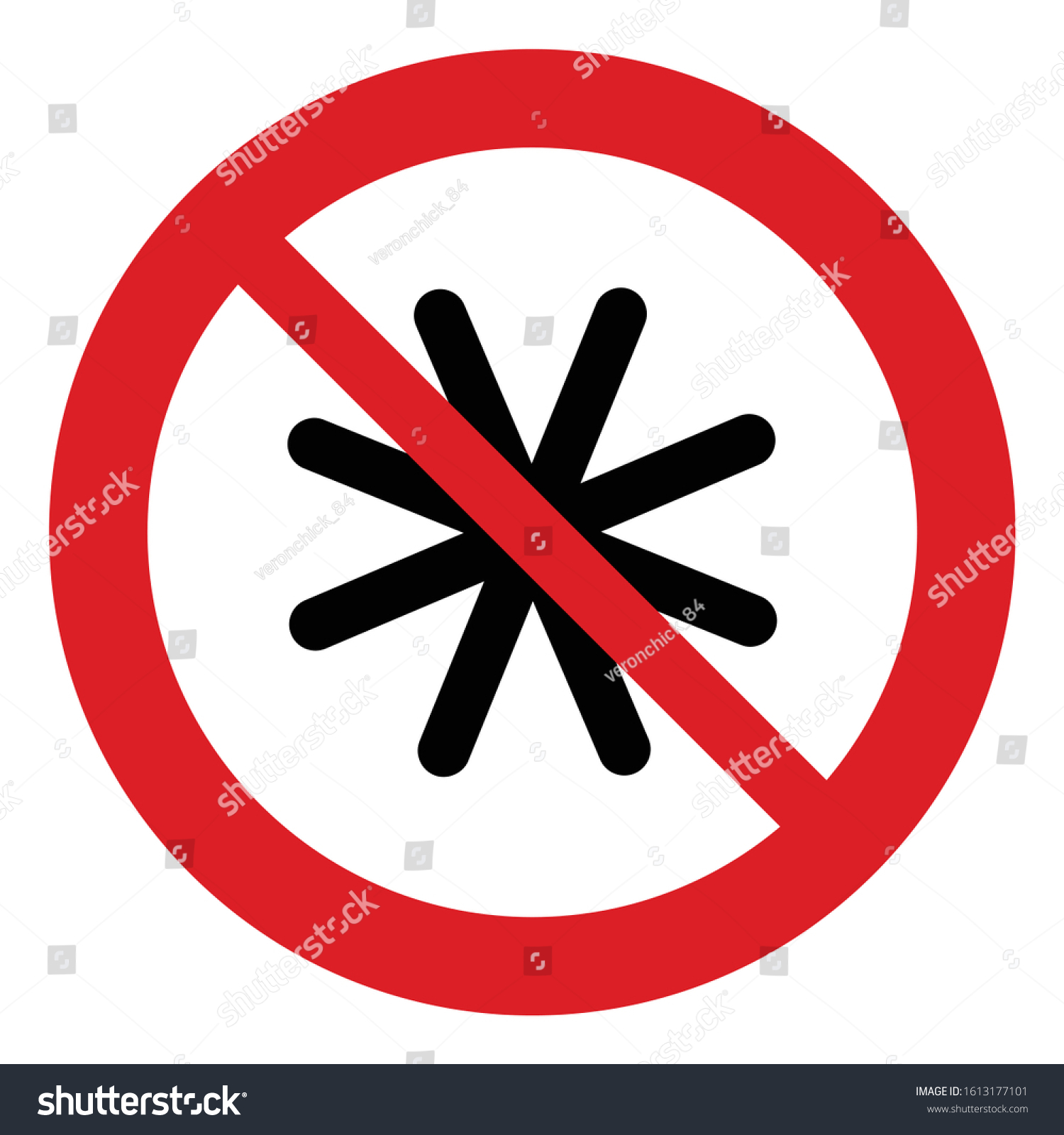 Do Not Freeze Prohibited Sign Stock Vector (Royalty Free) 1613177101
