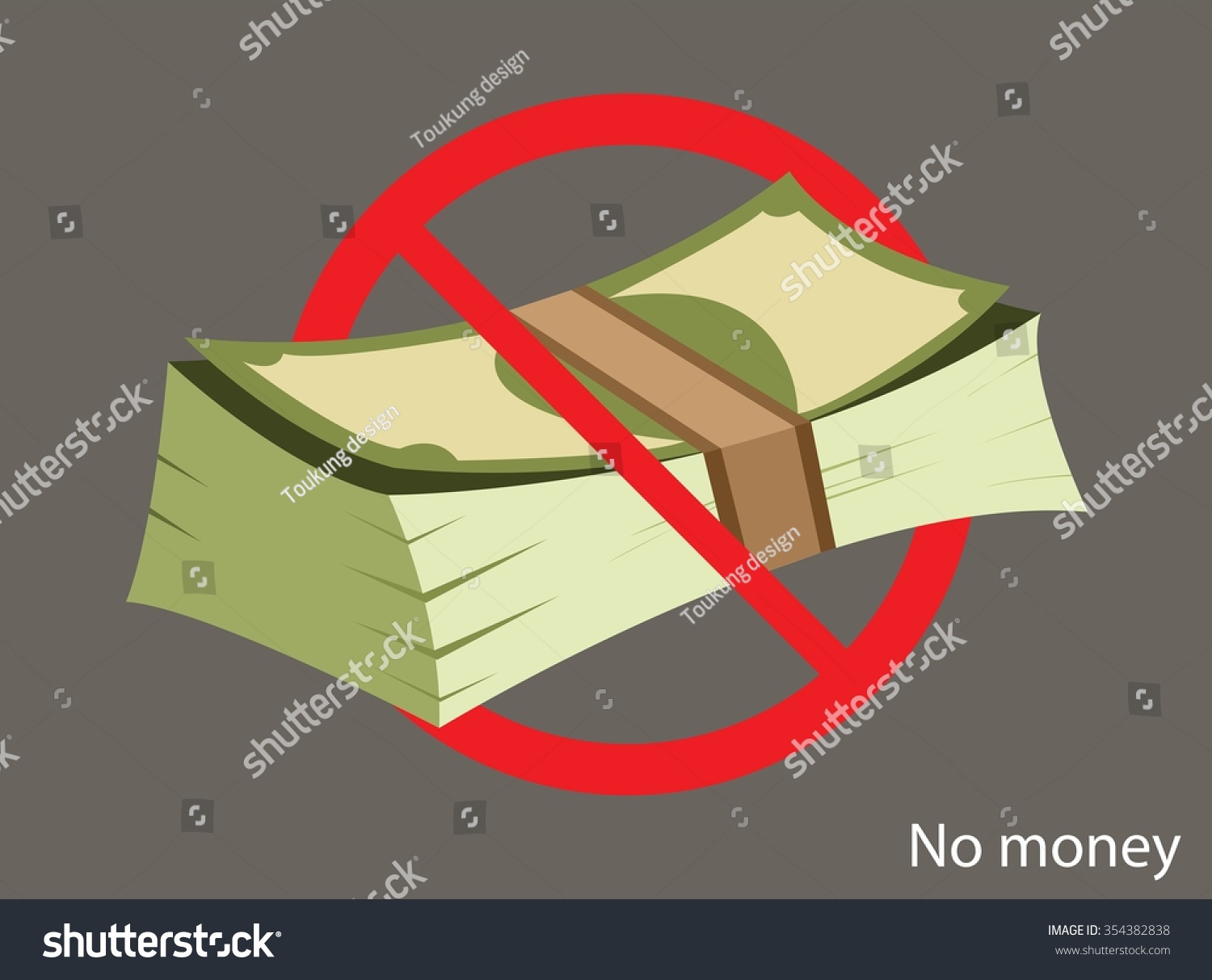 Do Not Get Money Vector Stock Vector (Royalty Free) 354382838 ...