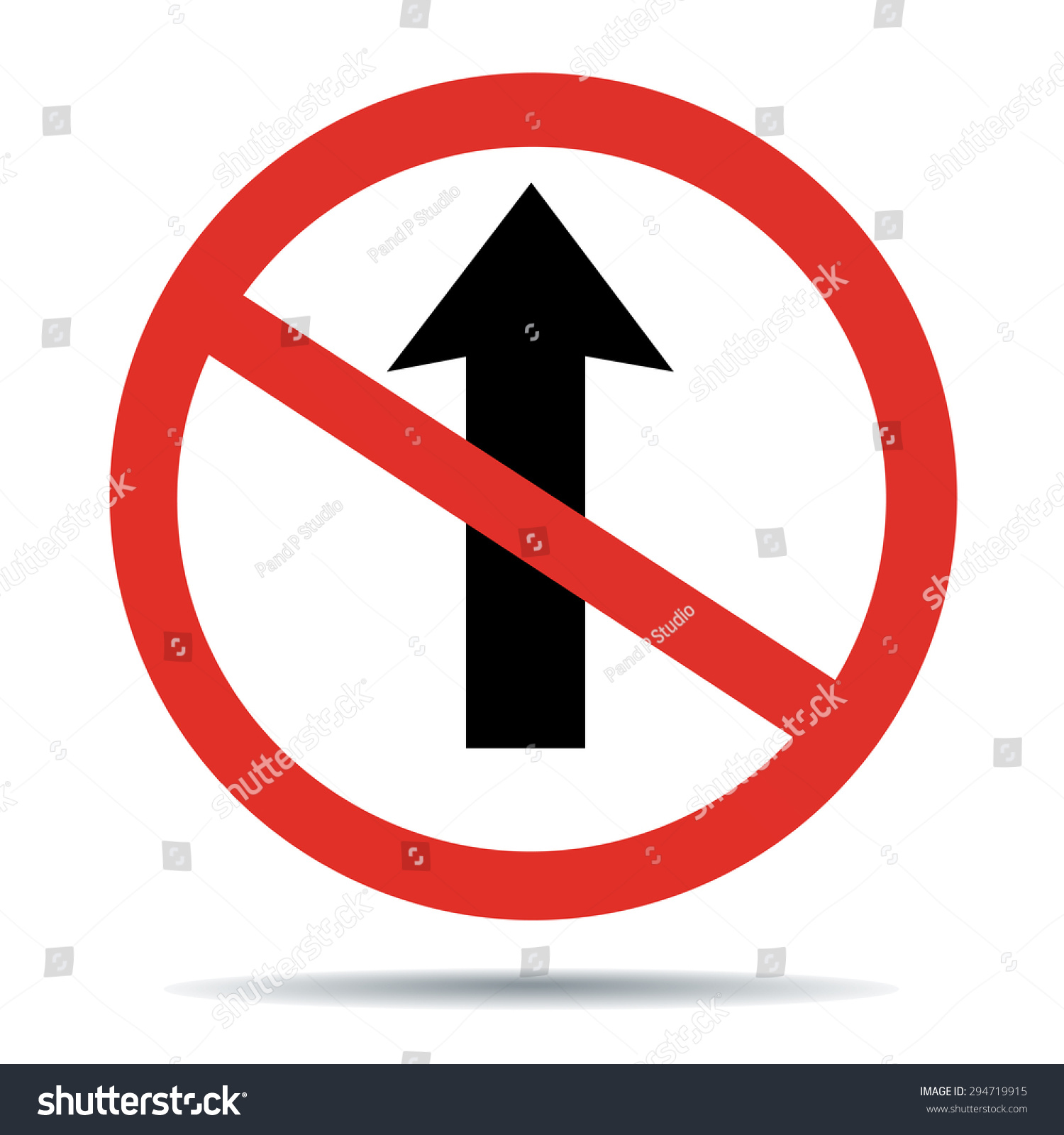 Do Not Go Straight Sign Stock Vector (Royalty Free) 294719915 ...
