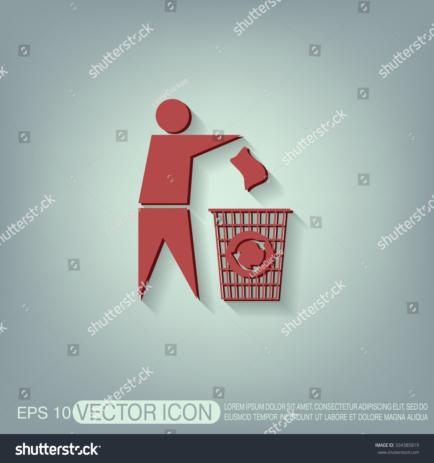 Do Not Litter Icon Stock Vector (Royalty Free) 334385819