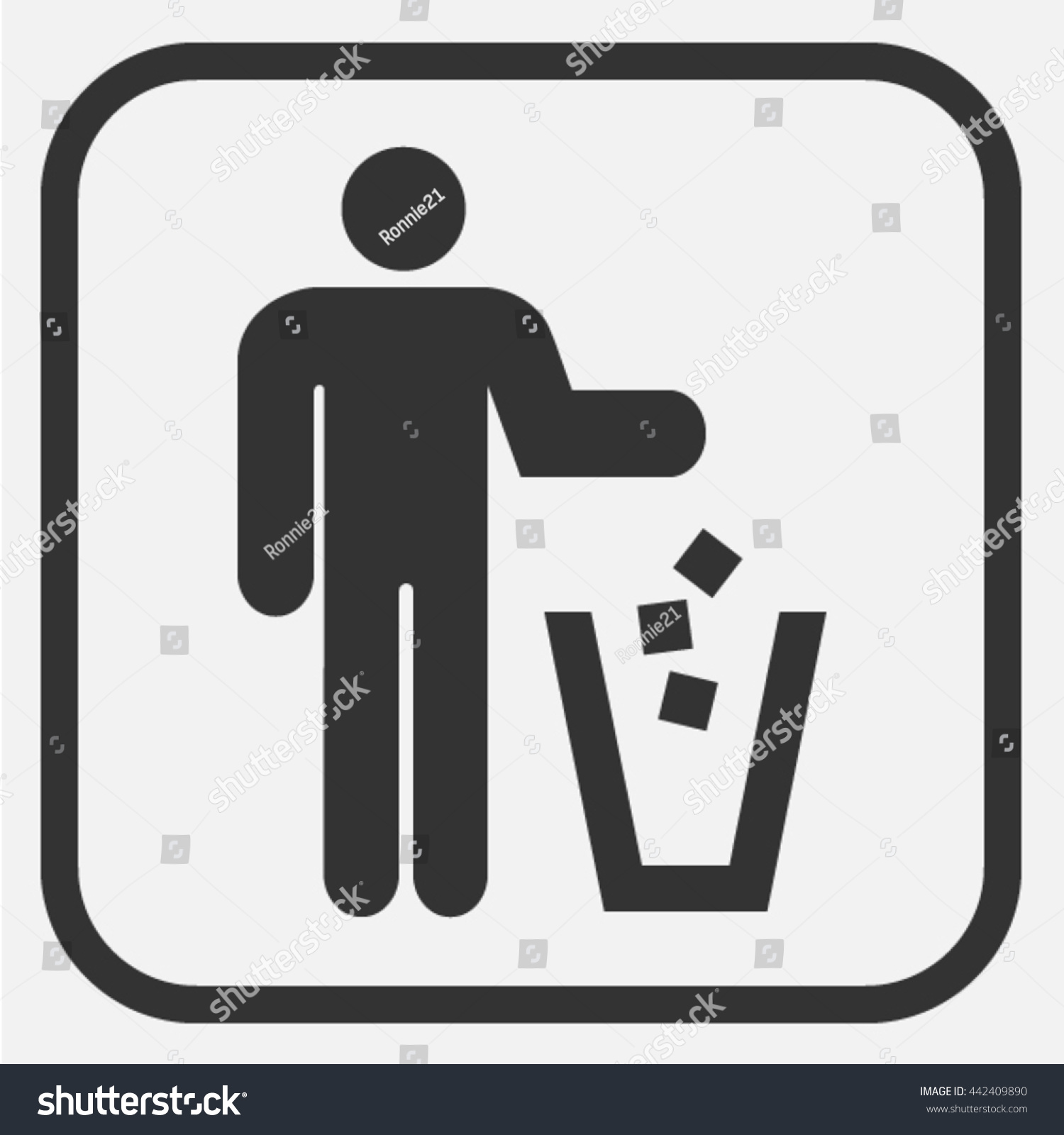Do Not Litter Sign: vector de stock (libre de regalías) 442409890