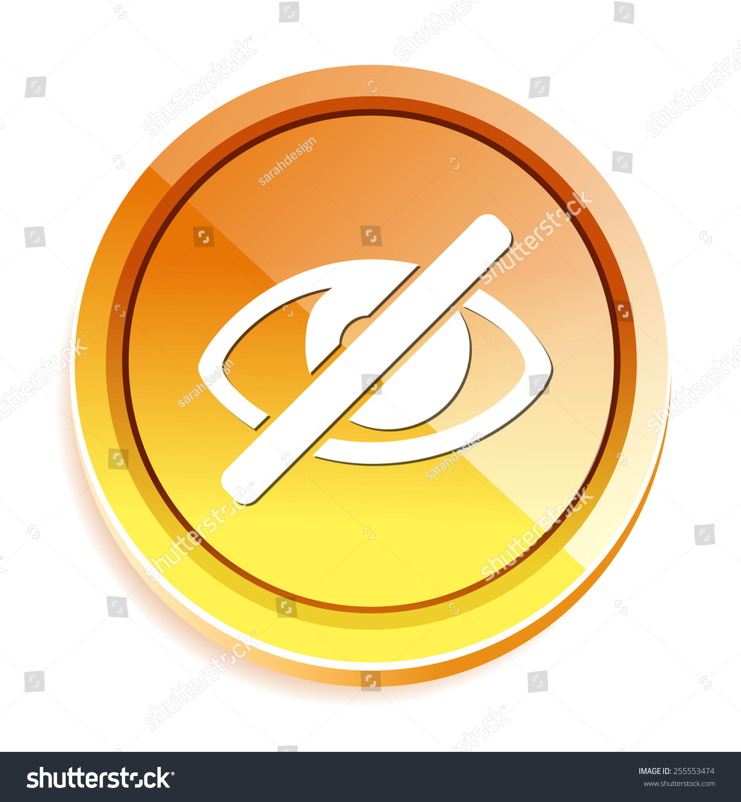 Do Not Look Eye Sign Icon Stock Vector (Royalty Free) 255553474