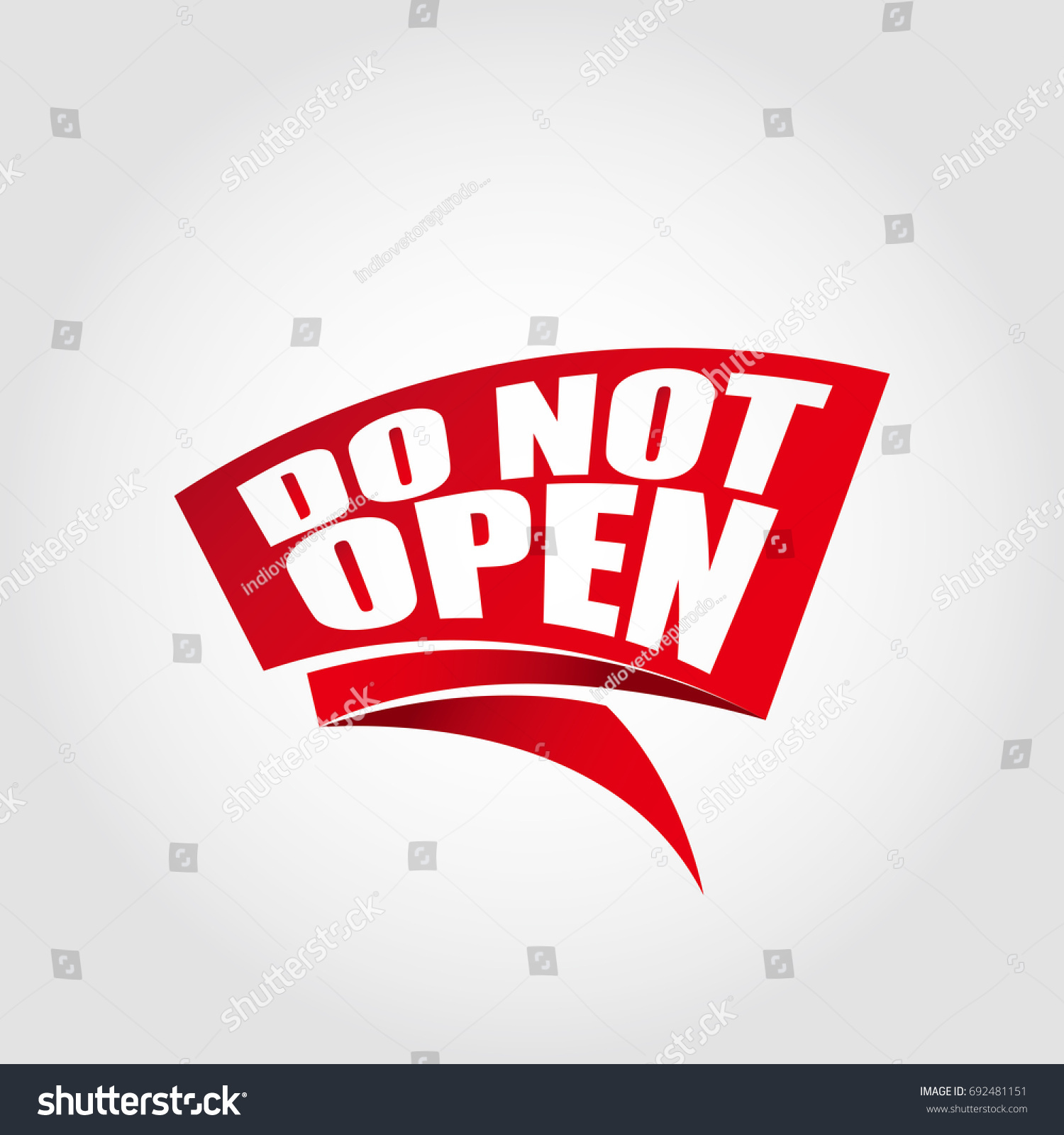 Do Not Open Labels Banners: เวกเตอร์สต็อก (ปลอดค่าลิขสิทธิ์) 692481151 ...