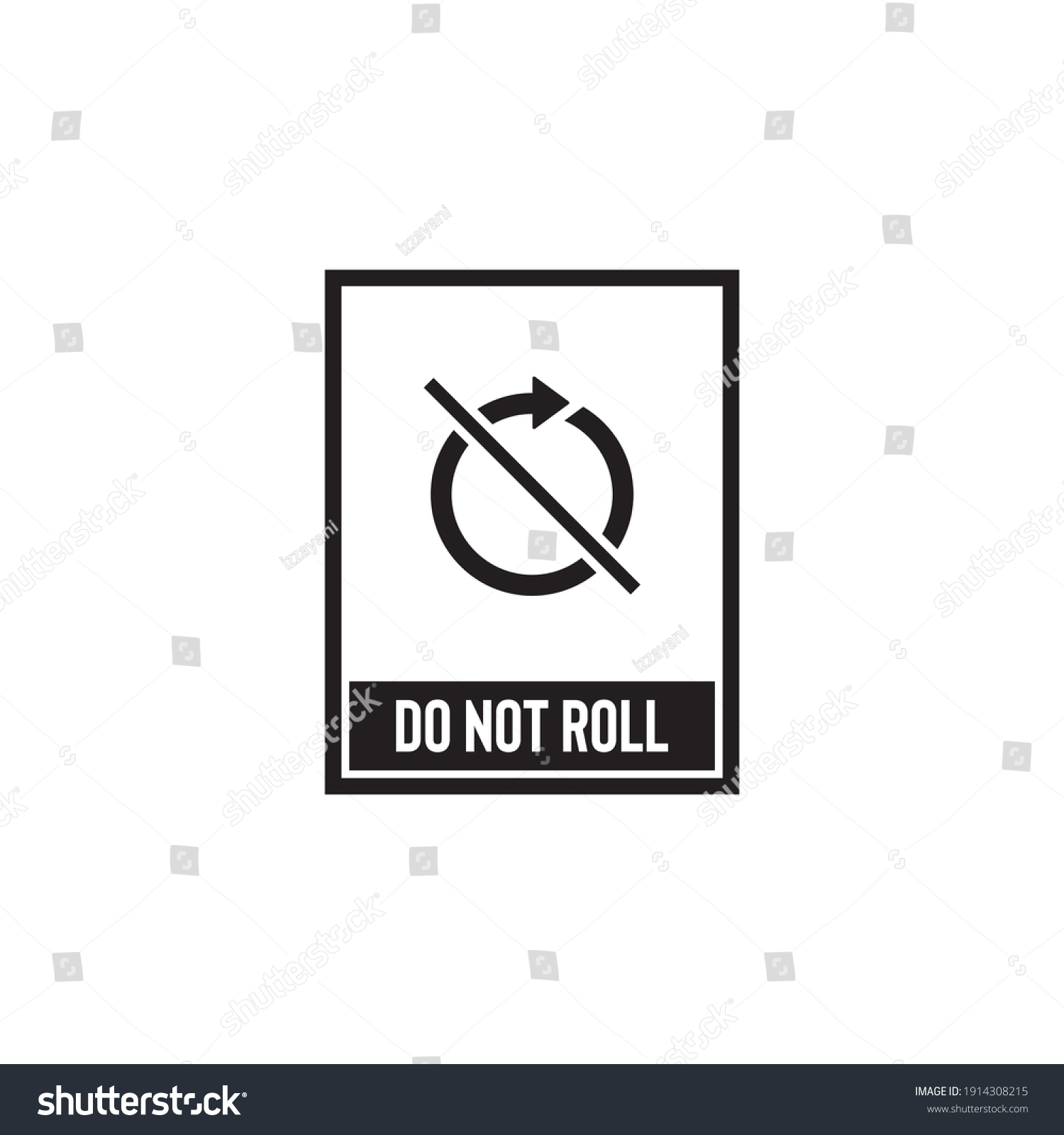 Do Not Roll Packaging Icon Symbol Stock Vector (Royalty Free ...