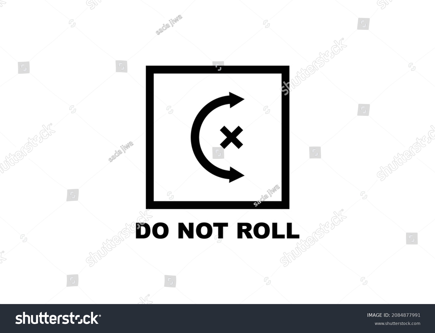 Do Not Roll Simple Flat Icon Stock Vector (Royalty Free) 2084877991 ...