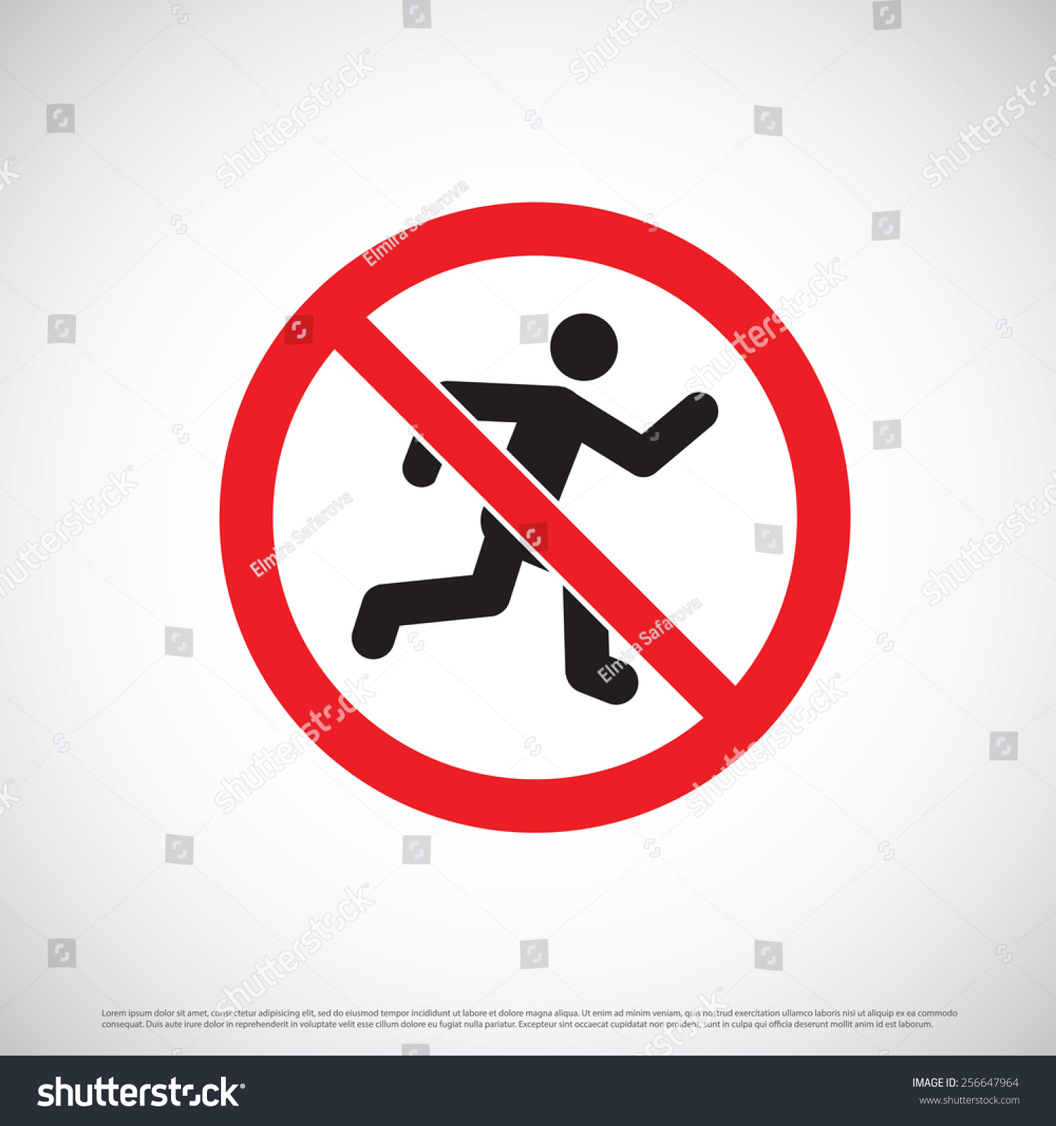 Do Not Run Prohibition Sign: vector de stock (libre de regalías ...