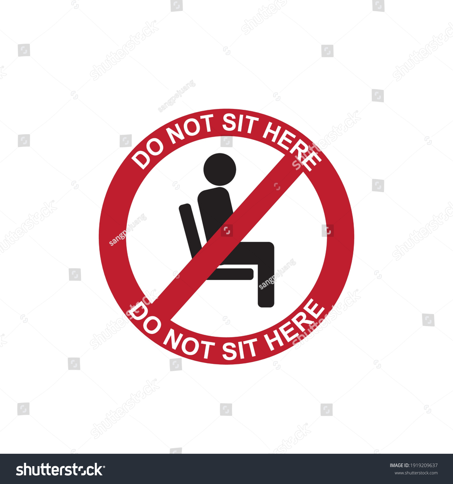Vektor Stok Do Not Shit Here Sign Vector (Tanpa Royalti) 1919209637 ...
