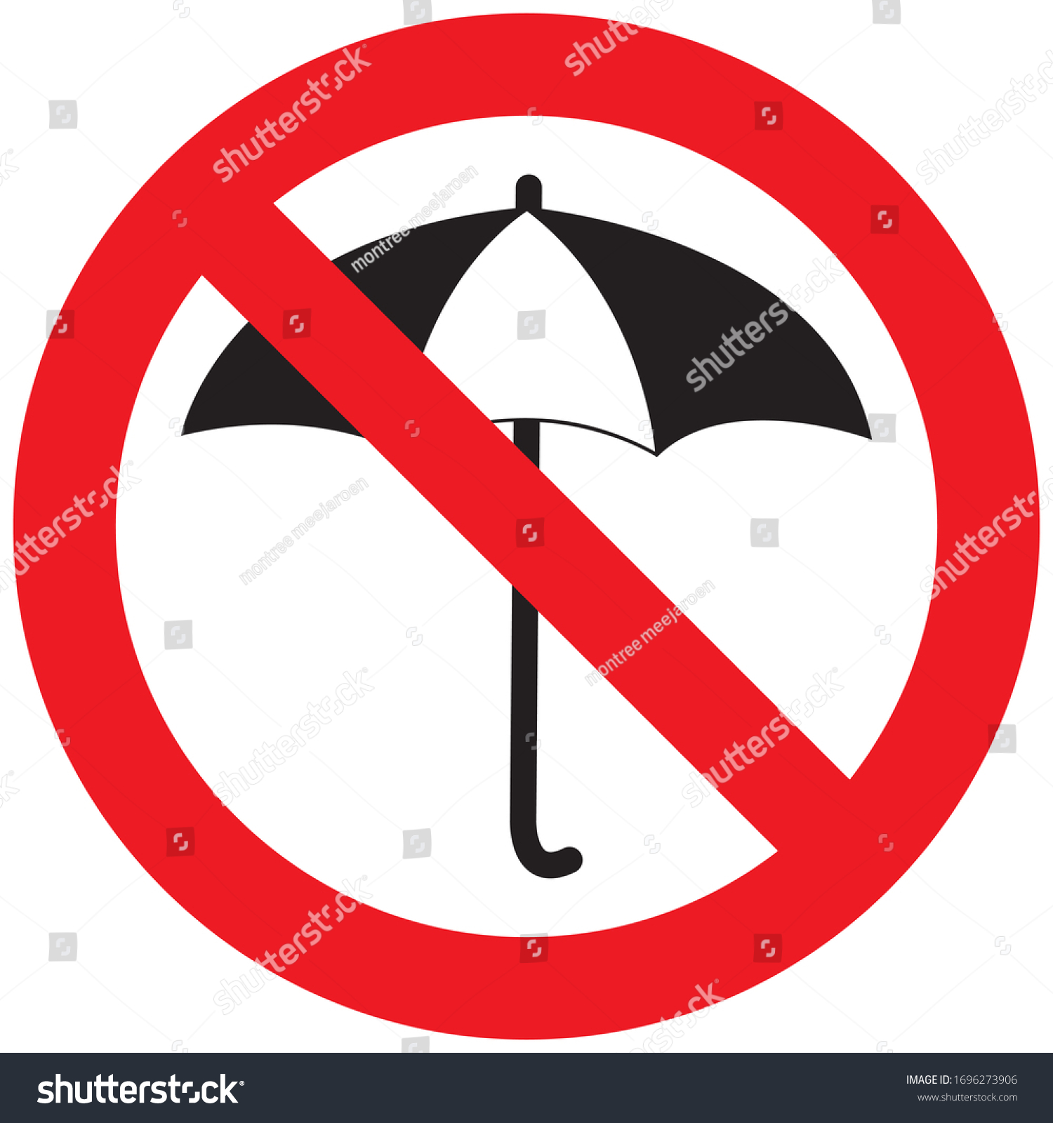 Do Not Sign Umbrellavector Stock Vector (Royalty Free) 1696273906
