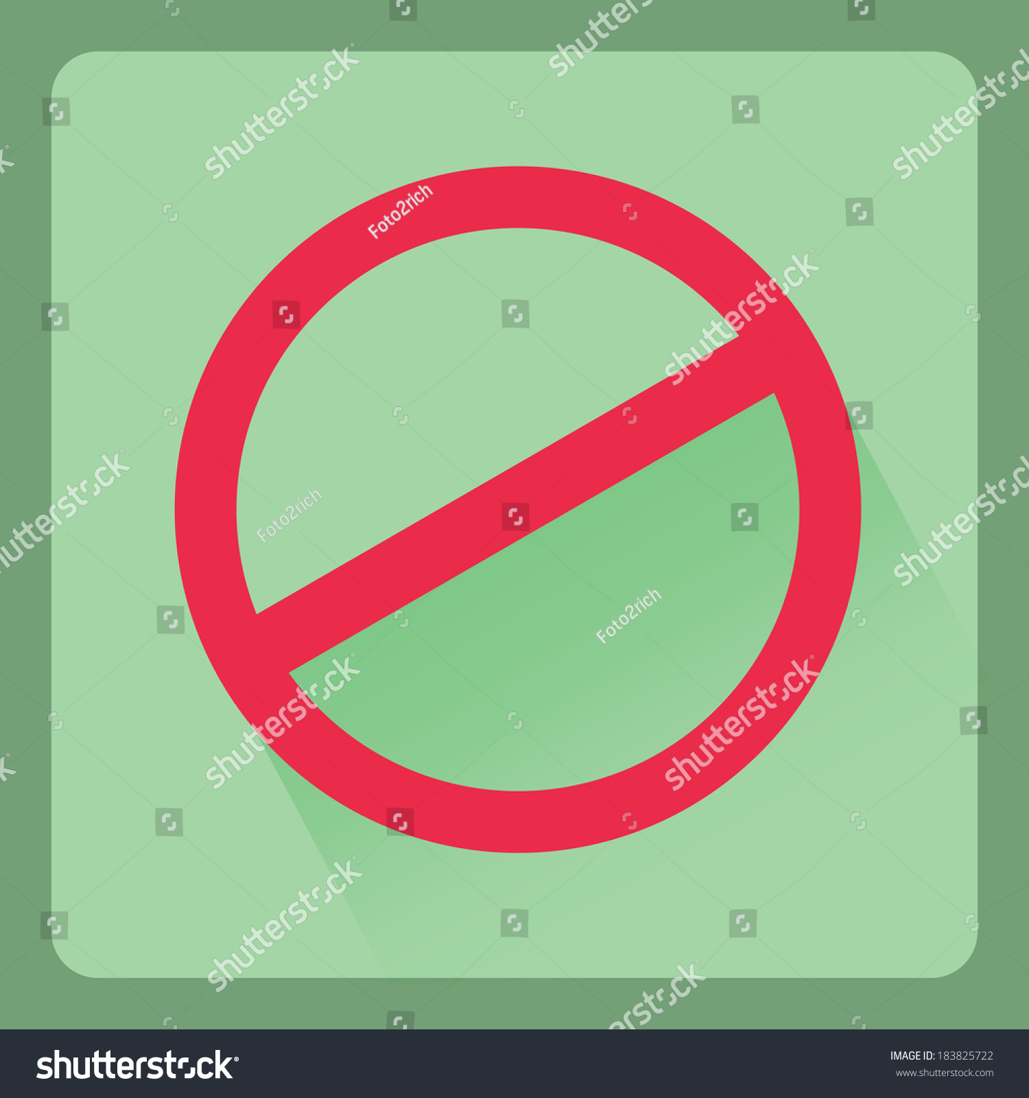 Do Not Sign Flat Icons Shadow Stock Vector (Royalty Free) 183825722