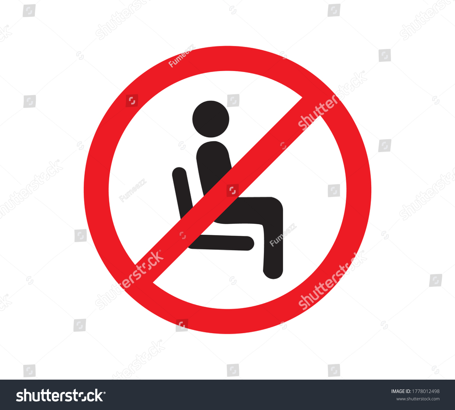 No sentarse aquí usando el vector: vector de stock (libre de regalías ...