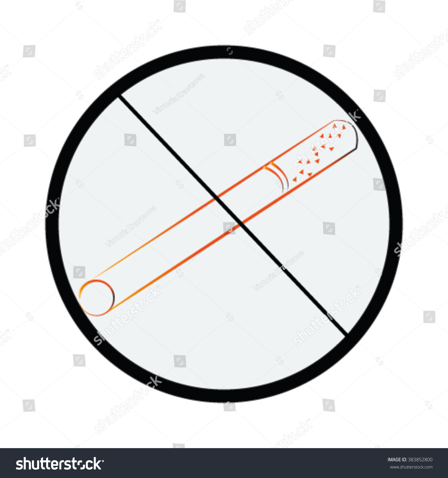 Do Not Smoke Symbol Icon Stock Vector (Royalty Free) 383852800 ...