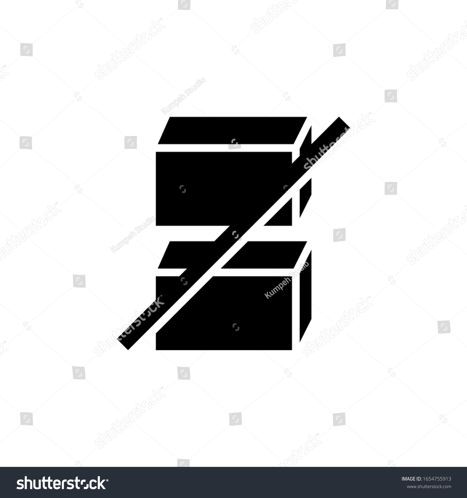 No apilar símbolo para el signo: vector de stock (libre de regalías ...