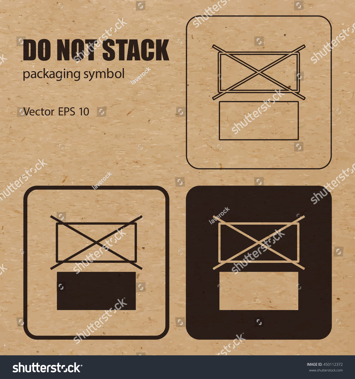 Do Not Stack Vector Packaging Symbol Stock Vector 450112372 - Shutterstock