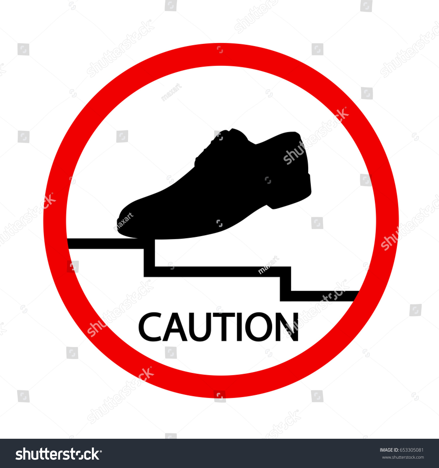 Do Not Step Here Please Sign Stock Vector (Royalty Free) 653305081