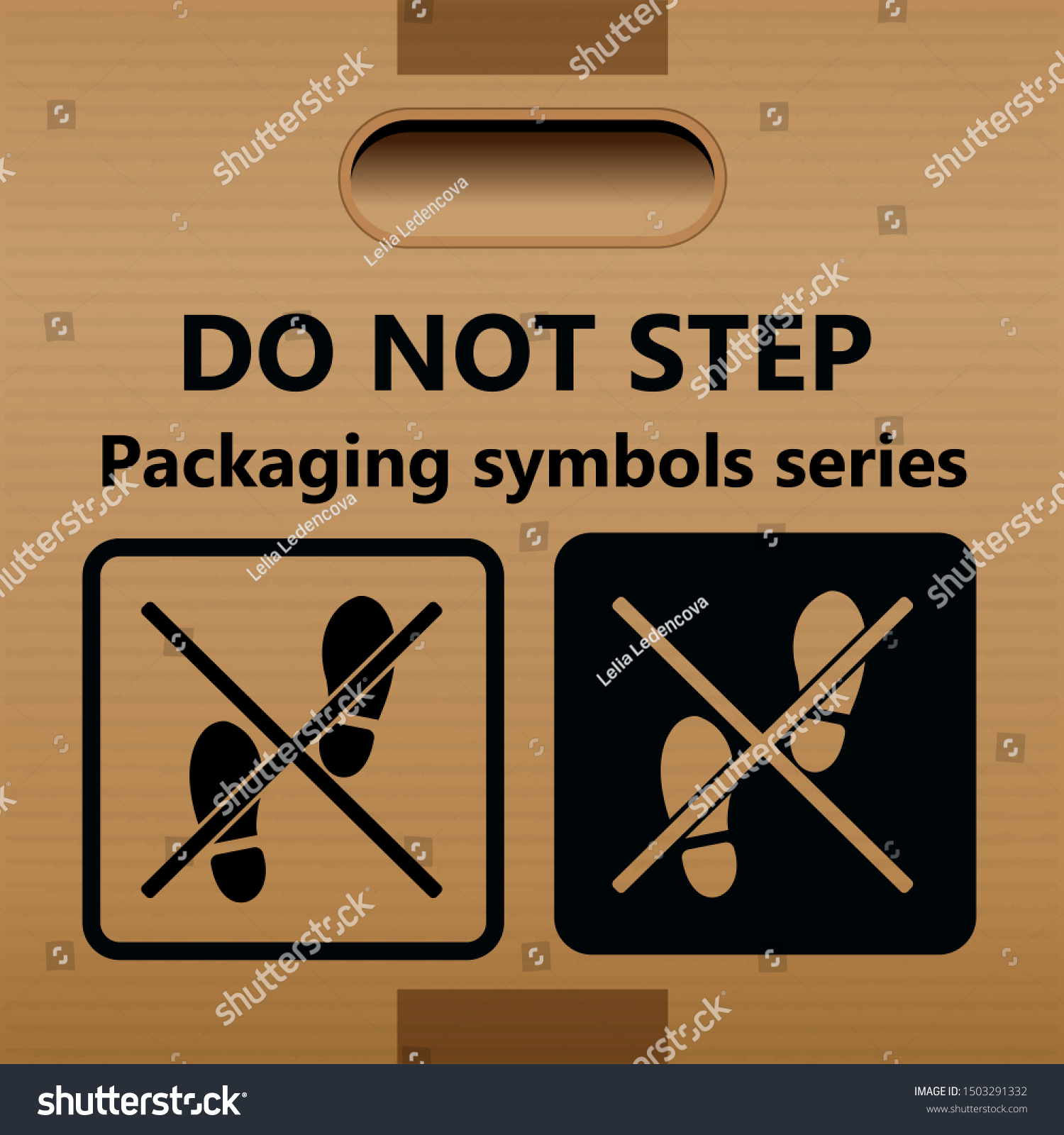 Do Not Step Symbol Use On Stock Vector (Royalty Free) 1503291332 ...