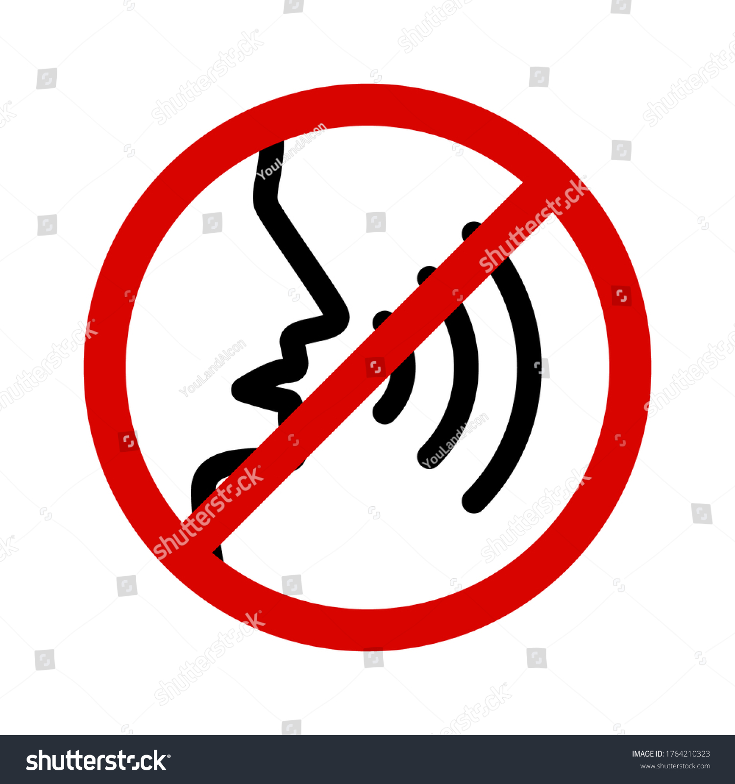 Do Not Talk Icon Symbol Vector Stock Vector (Royalty Free) 1764210323 ...