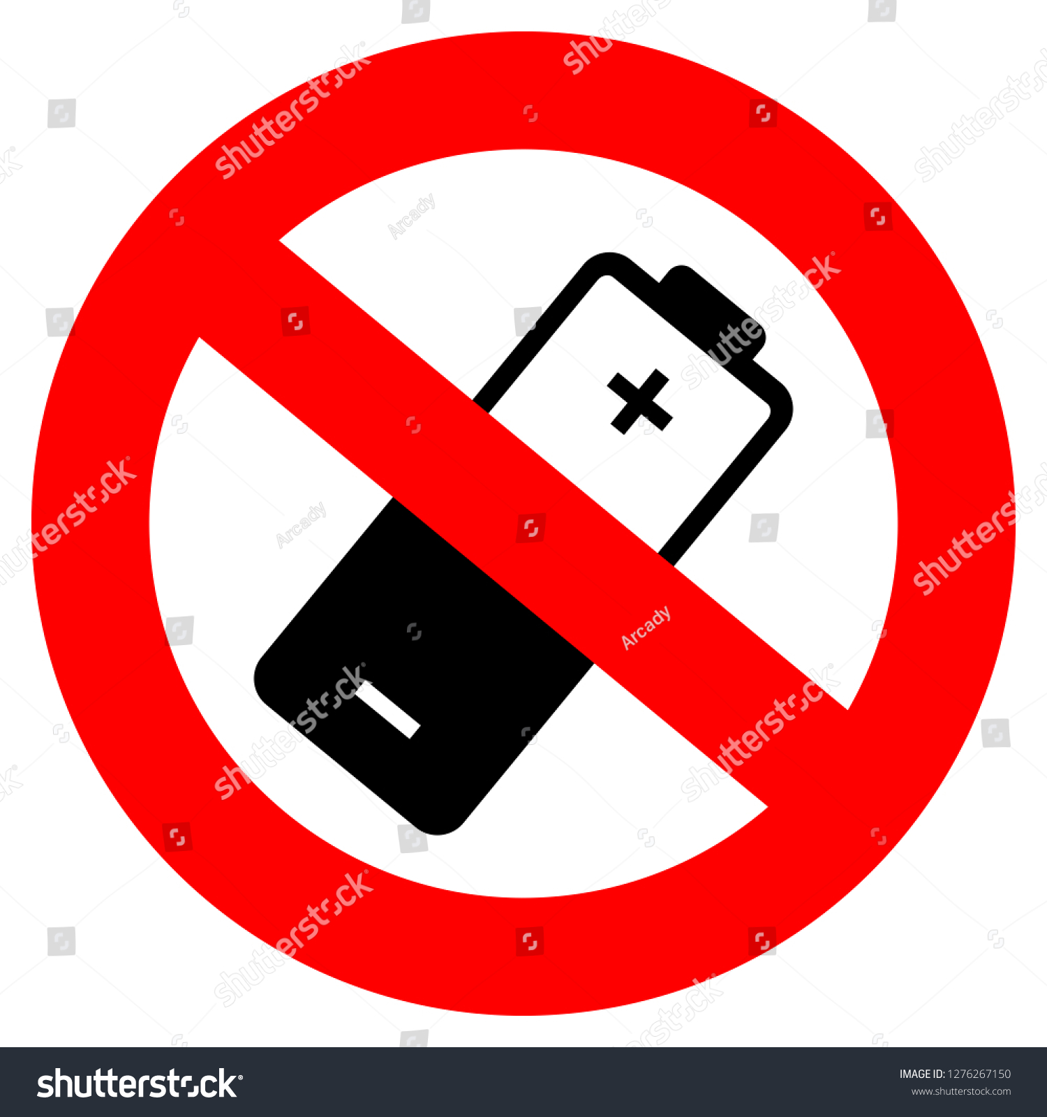 Do Not Throw Batteries Trush Vector: vector de stock (libre de regalías ...
