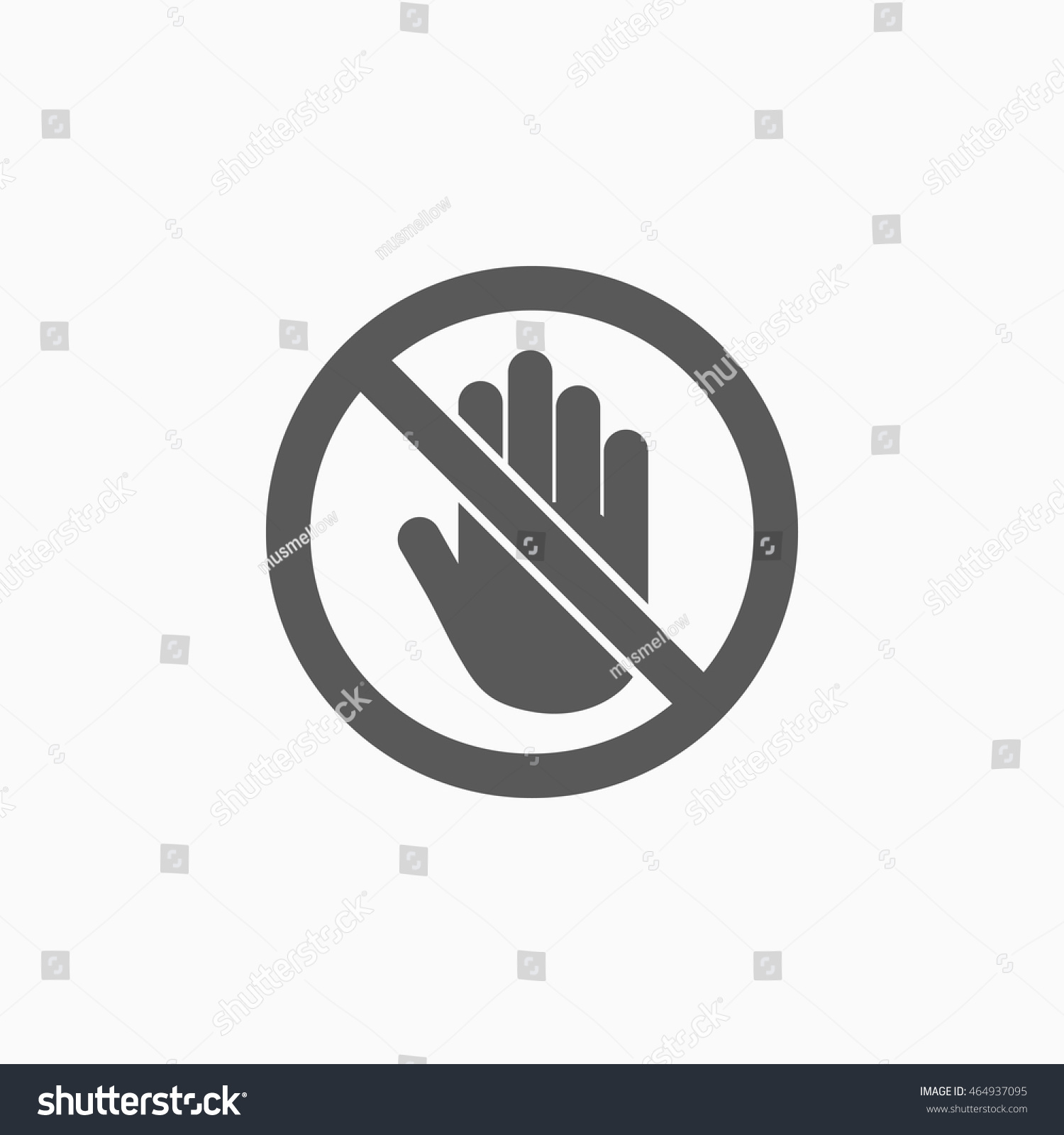 Do Not Touch Sign No Touch Stock Vector (Royalty Free) 464937095