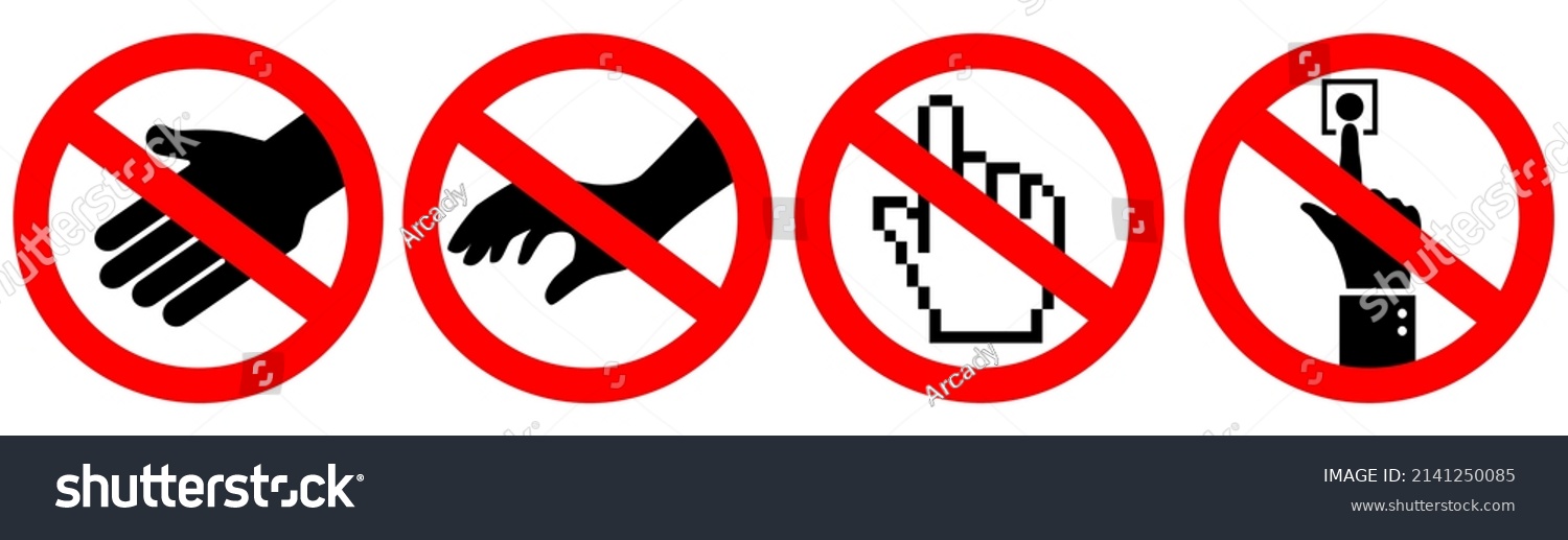 Do Not Touch Vector Signs Isolated Stock Vector (Royalty Free ...