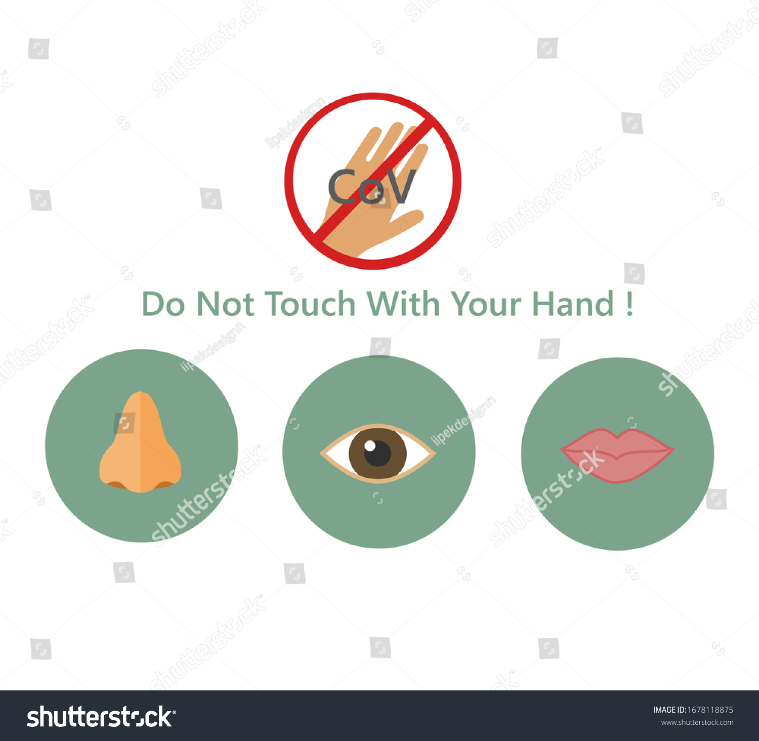 Do Not Touch Your Hand Stock Vector (Royalty Free) 1678118875