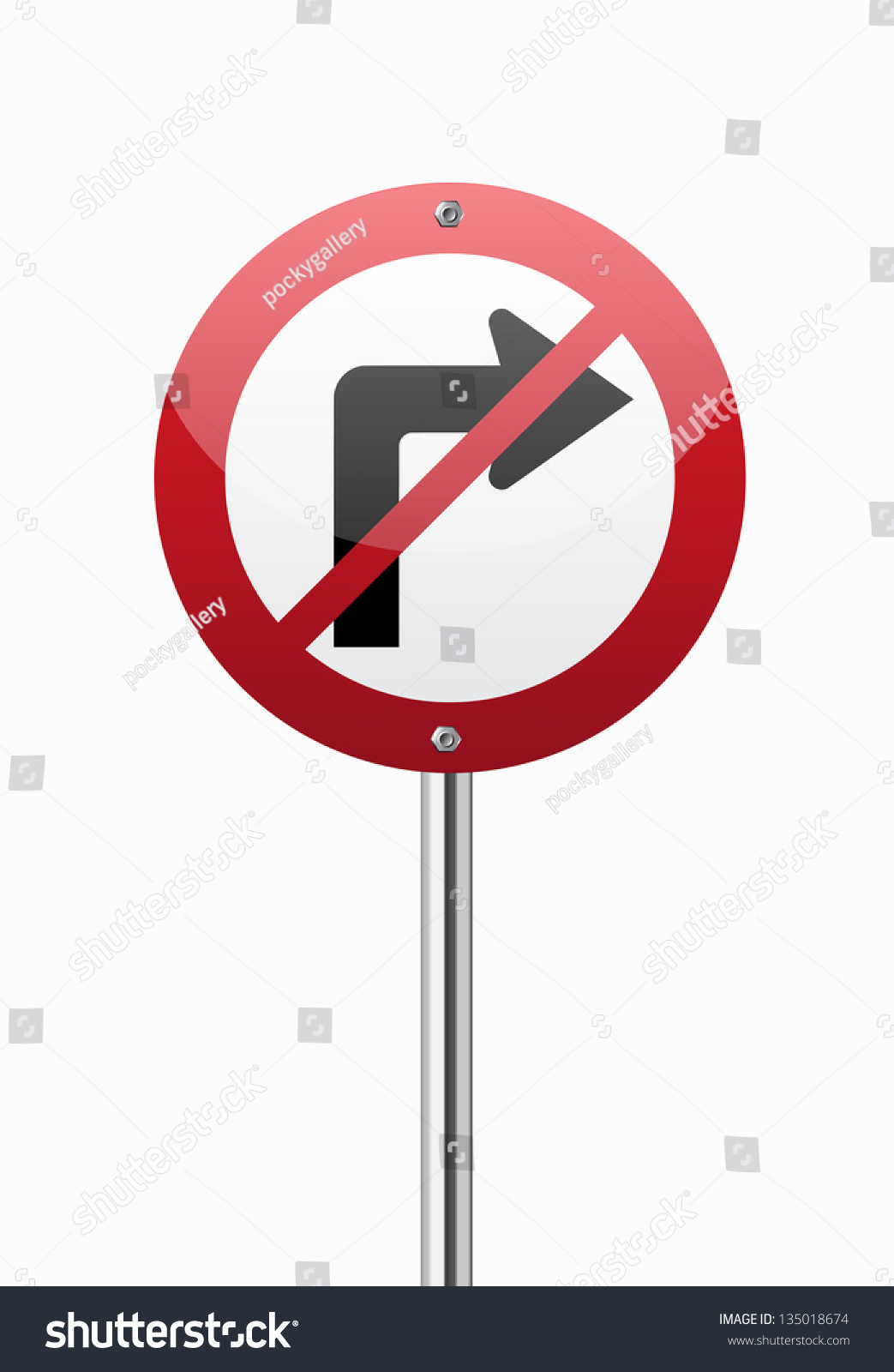Vektor Stok Do Not Turn Right Traffic Sign (Tanpa Royalti) 135018674 ... Vektor Stok Do Not Turn Right Traffic Sign (Tanpa Royalti) 135018674 ...