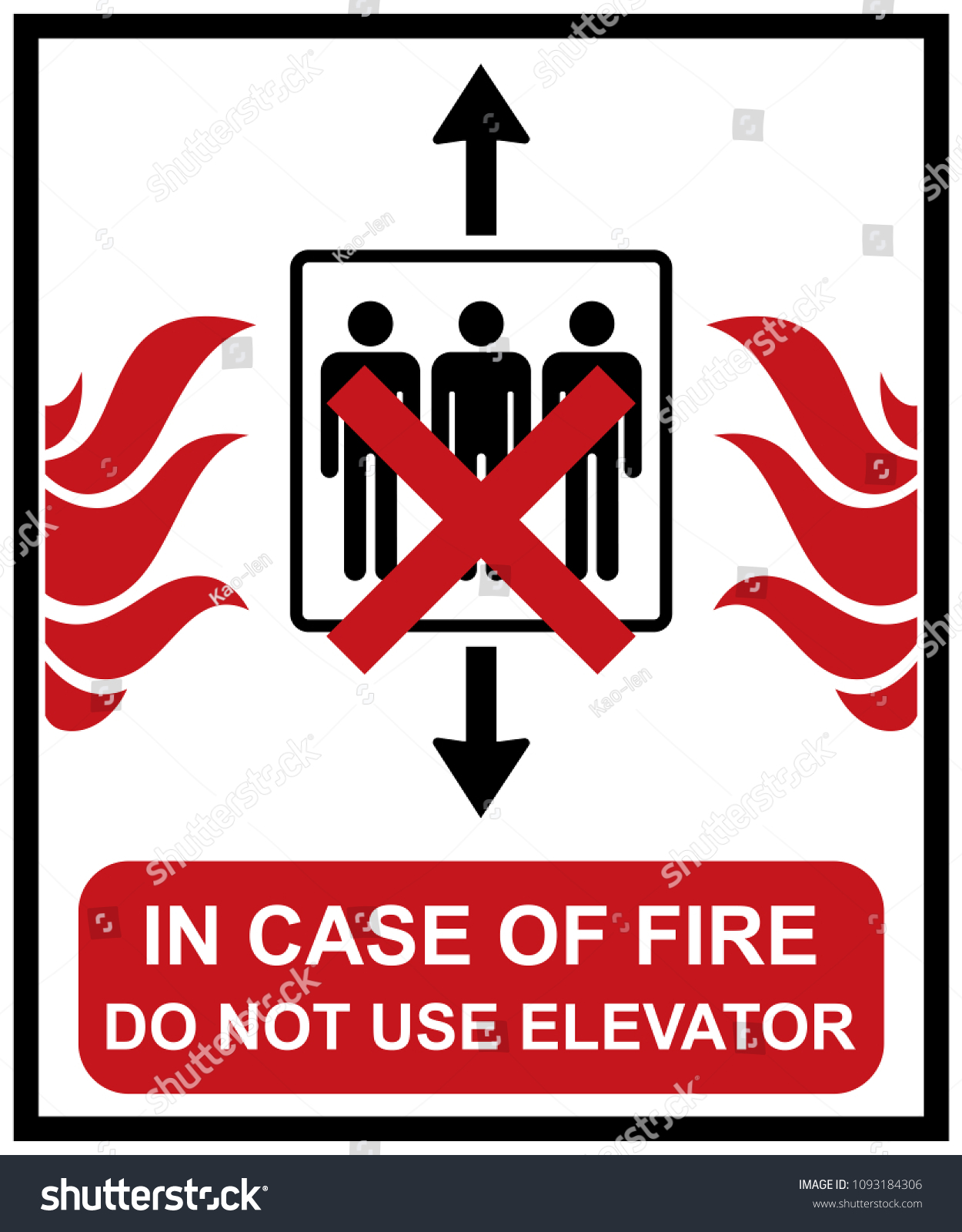 Do Not Use Elevator Case Fire Stock Vector (Royalty Free) 1093184306 ... Do Not Use Elevator Case Fire Stock Vector (Royalty Free) 1093184306 ...