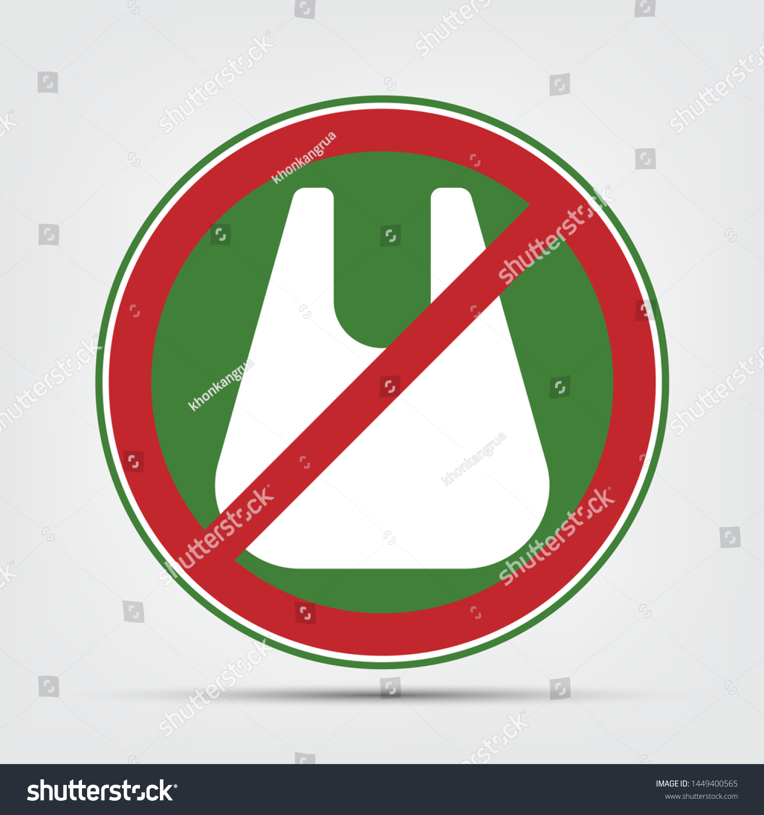 Do Not Use Plastic Bags Stock Vector (Royalty Free) 1449400565 ...