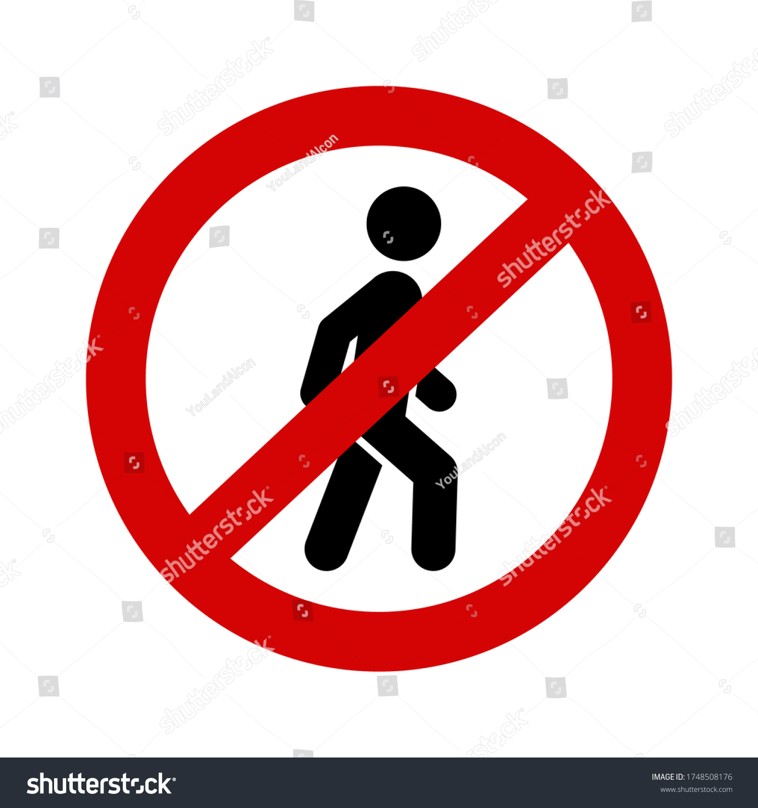Do Not Walk Icon Symbol Vector: Vector có sẵn (miễn phí bản quyền ...