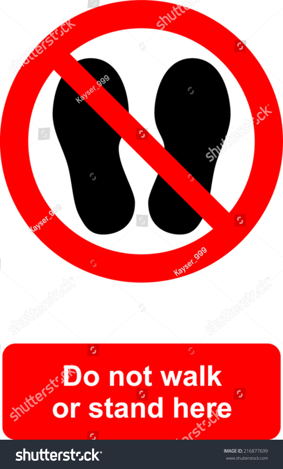 Do Not Walk Stand Here Stock Vector (Royalty Free) 216877699