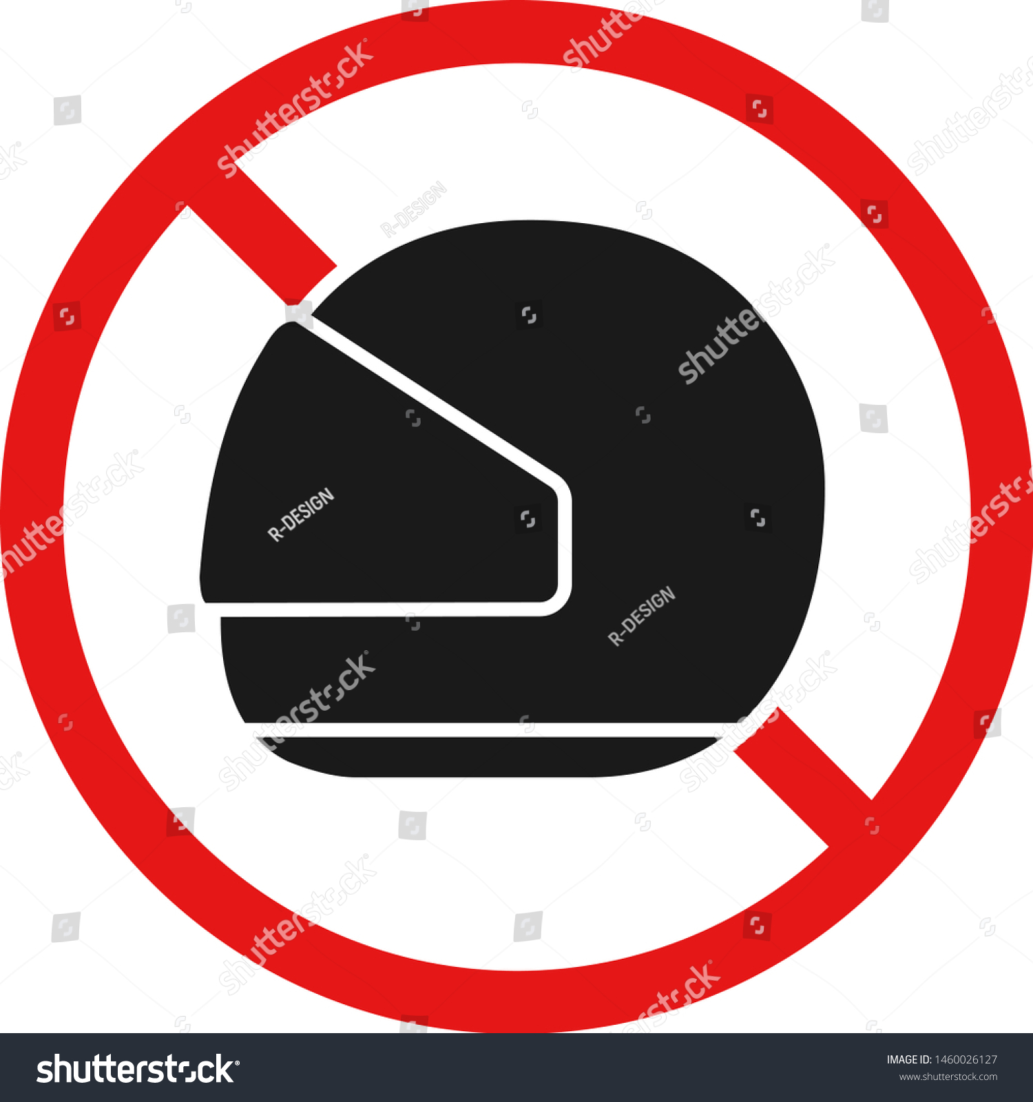 Do Not Wear Helmet Stock Vector (Royalty Free) 1460026127