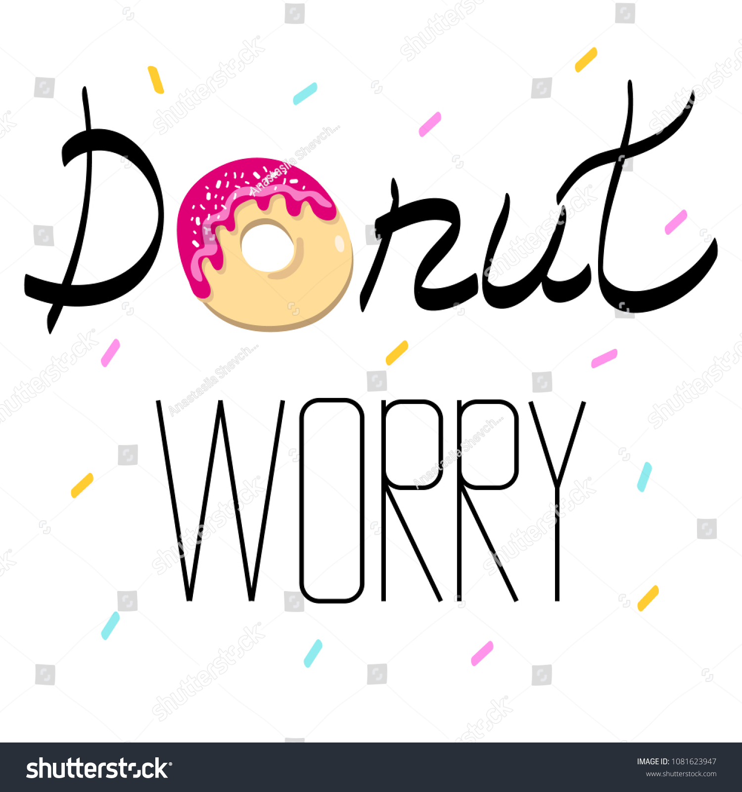 Do Not Worry Be Happy Seamless Stock Vector (Royalty Free) 1081623947