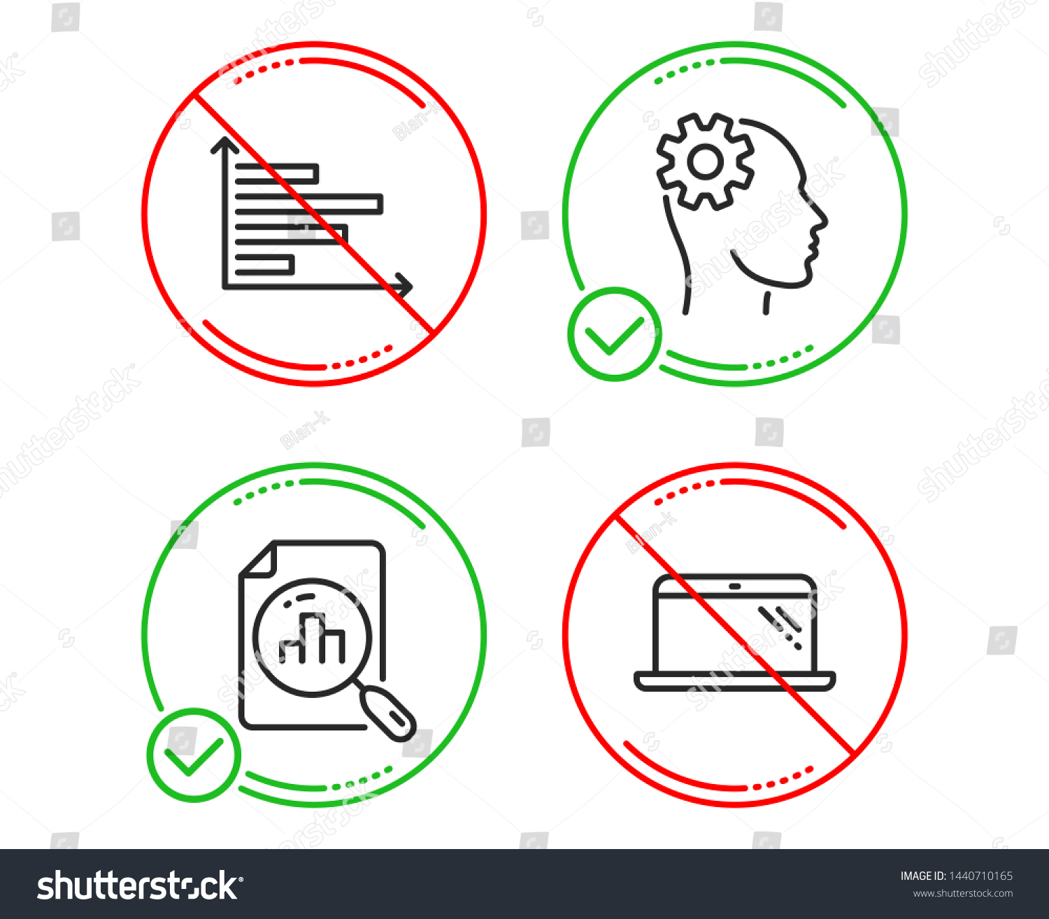 Do Stop Analytics Graph Horizontal Chart Stock Vector (Royalty Free ...