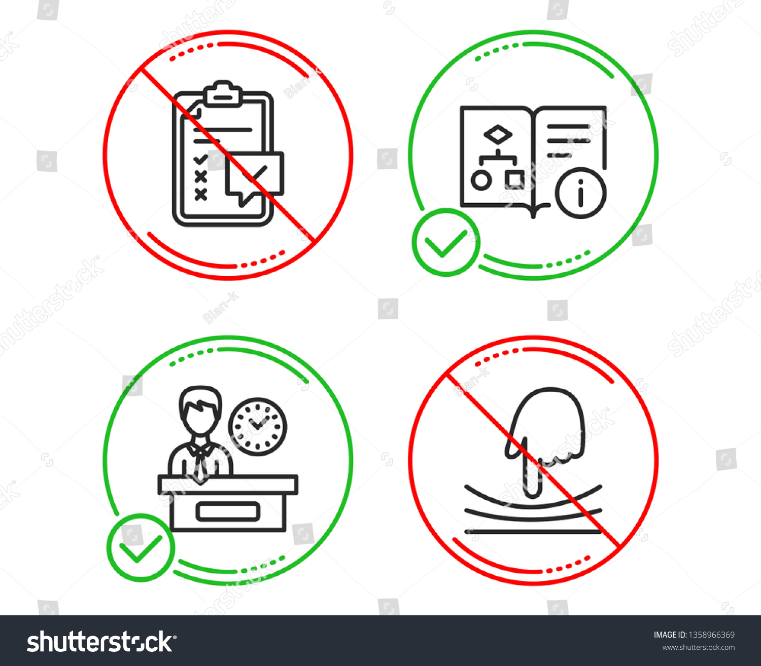 Vektor Stok Do Stop Checklist Technical Algorithm Presentation (Tanpa ...