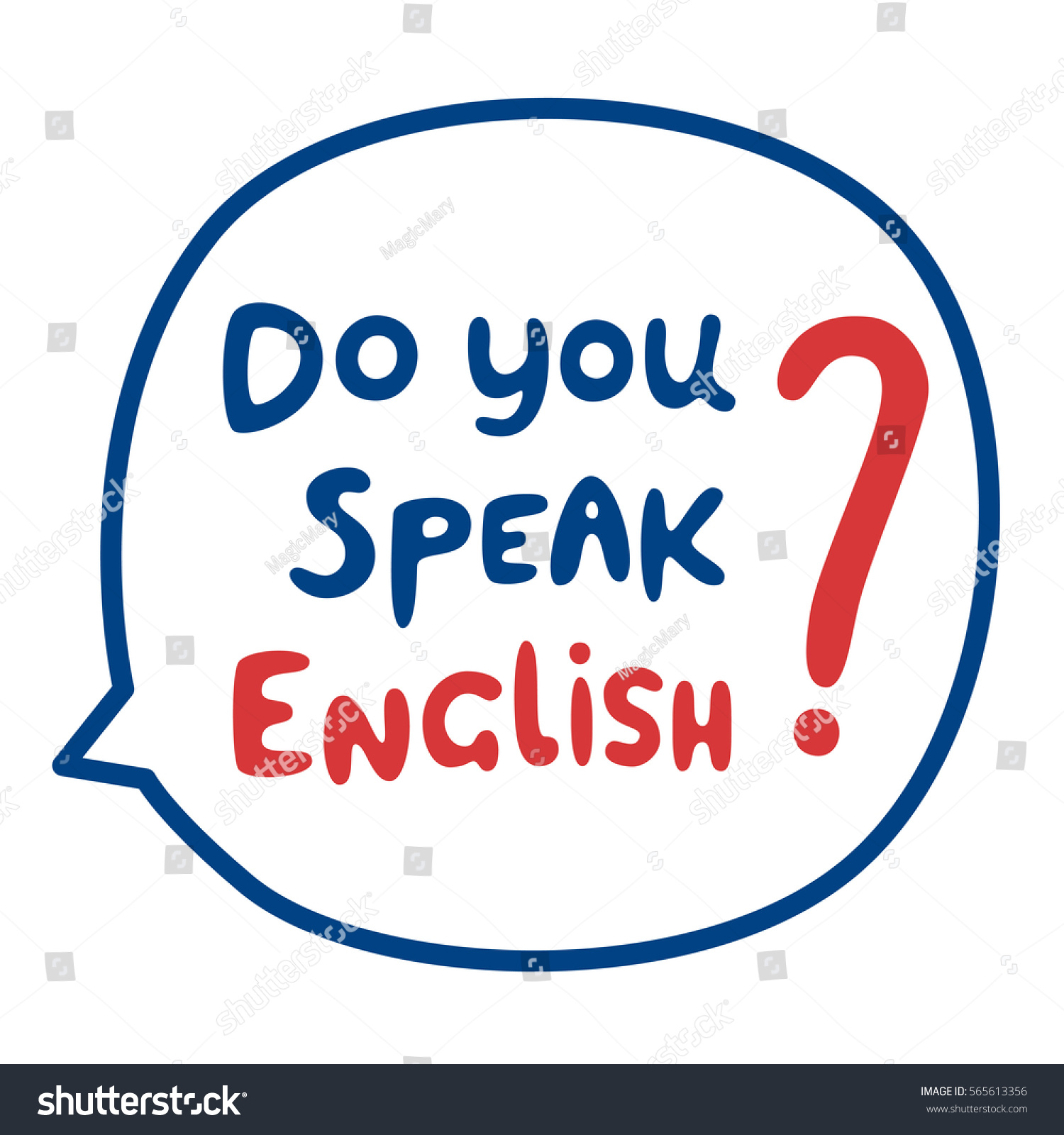 Do You Speak English Speech Bubble Stock Vector (Royalty Free) 565613356