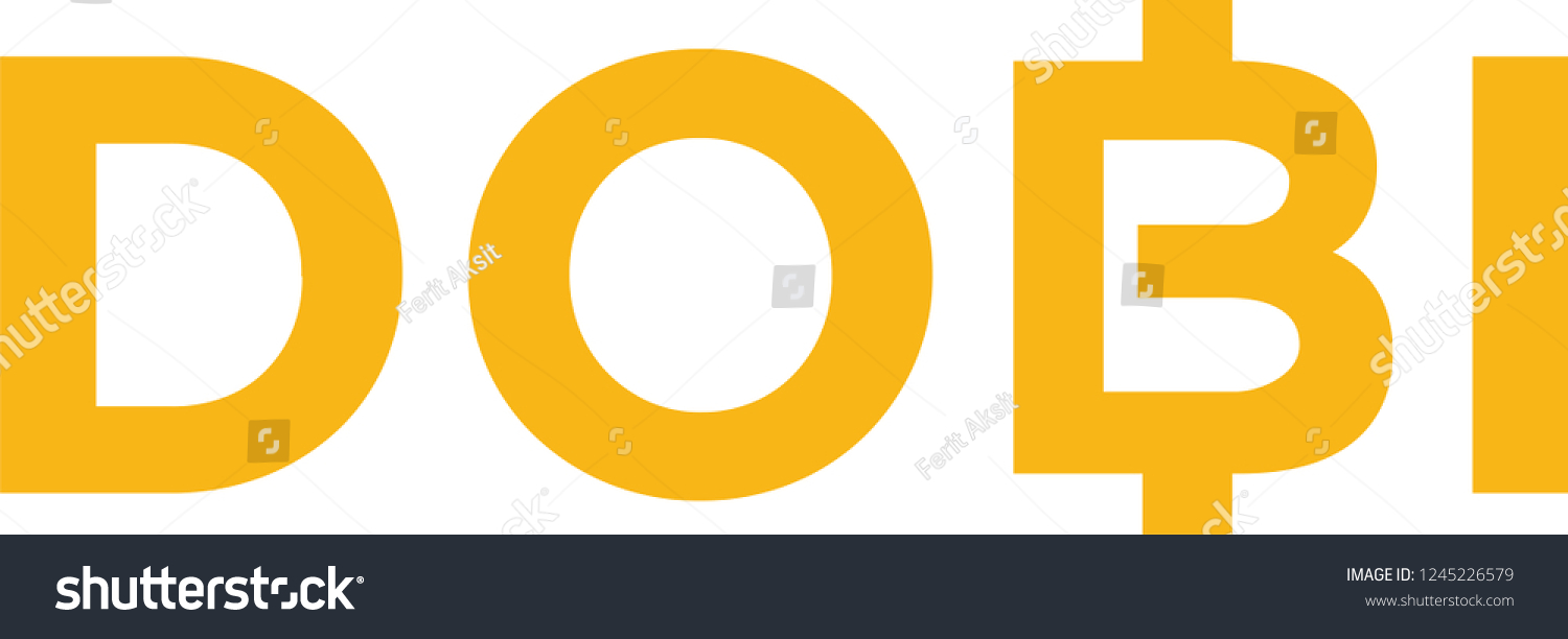 Dobi Cryptocurrency Logo Vector Illustration: vetor stock (livre de ...