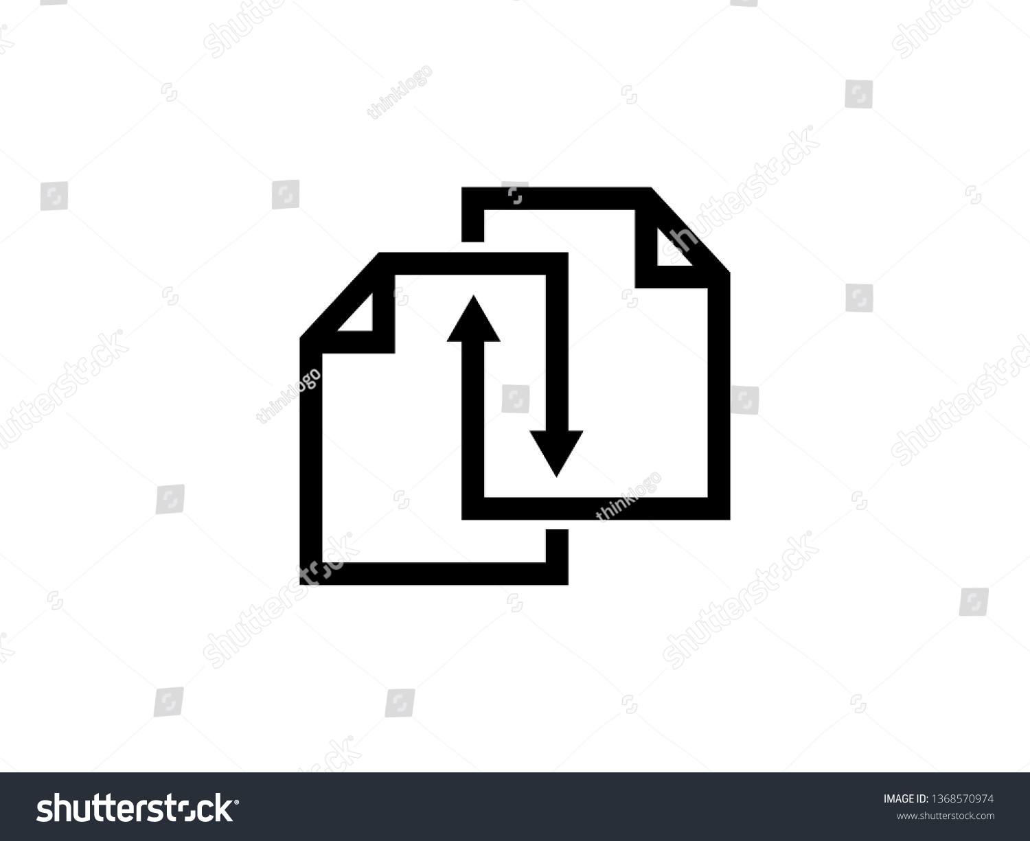 Doc Share Logo Template Icon Symbol Stock Vector (Royalty Free ...