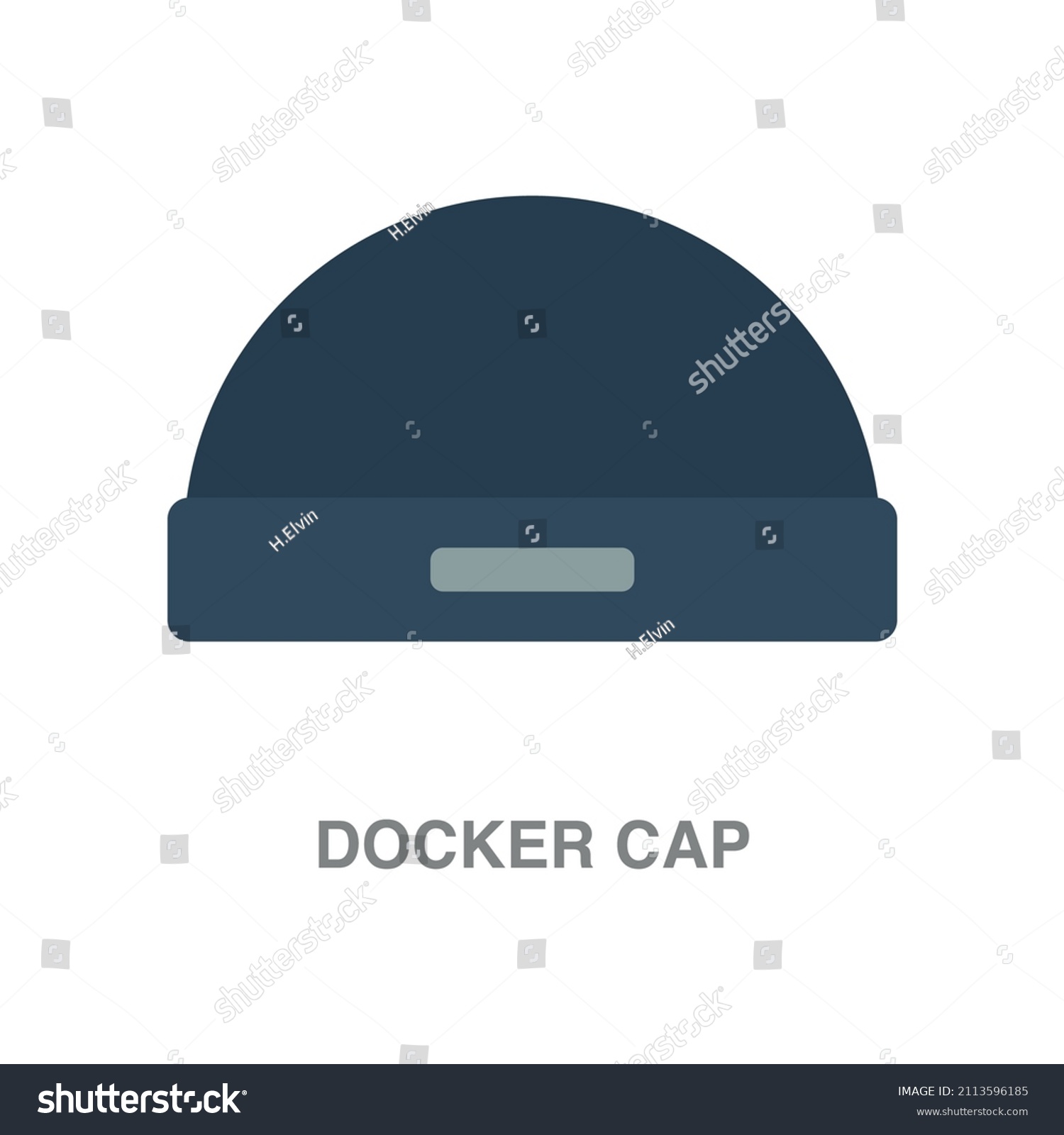 Docker Cap Illustration On Transparent Background Stock Vector (Royalty ...