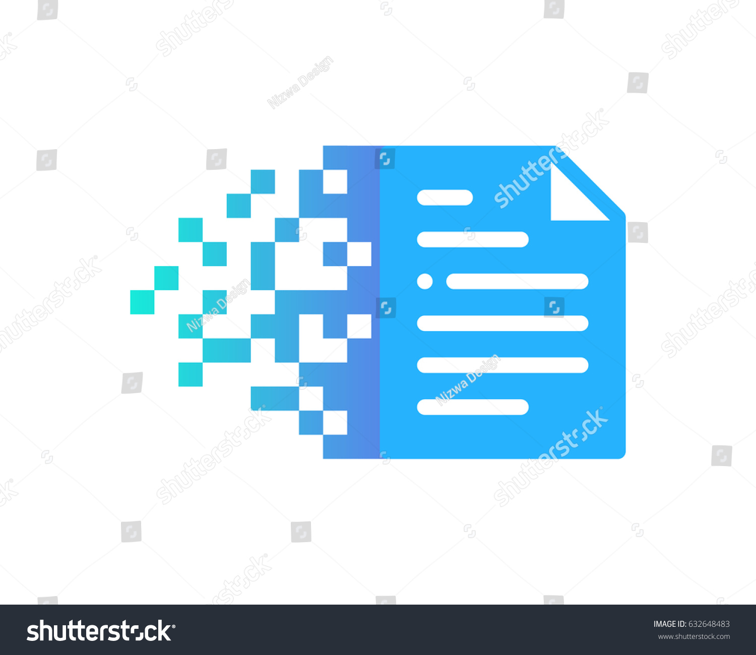 Docs Digital Pixel Paper Icon Logo Stock Vector (Royalty Free ...