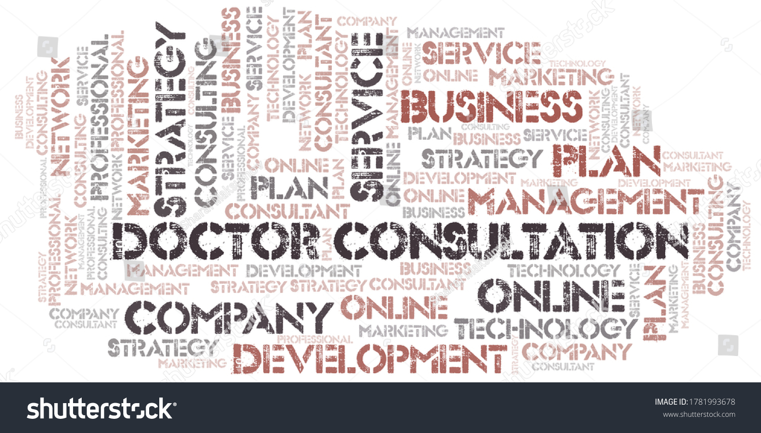 Doctor Consultation Typography Vector Word Cloud Stock Vector (Royalty ...