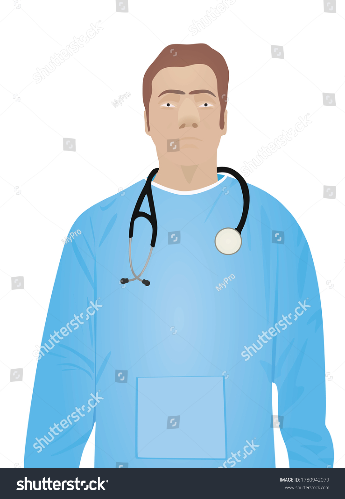 Doctor Front View Vector Illustration Stock Vector (Royalty Free ...